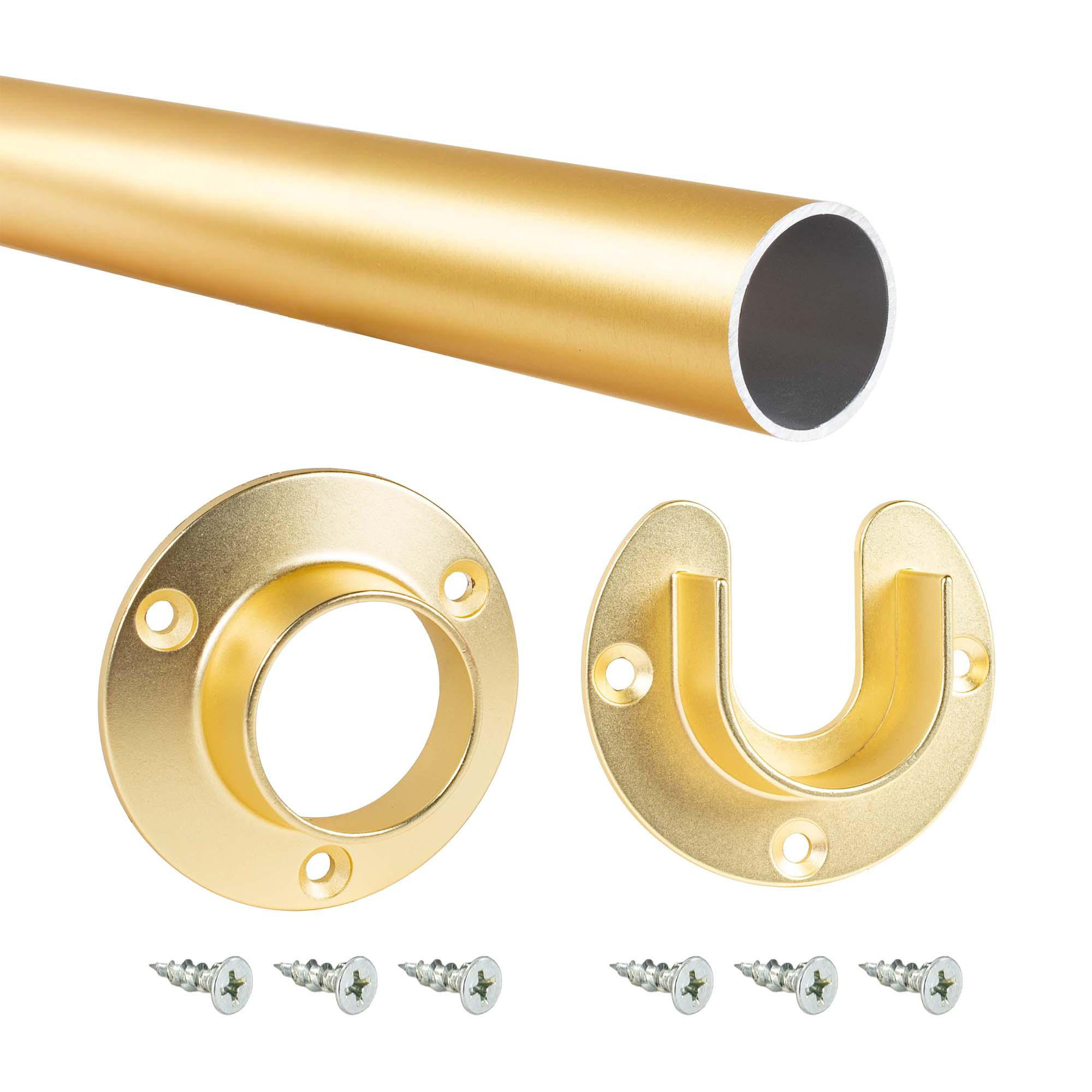 Rebrilliant 32" Aluminum Closet Rod Kit – 1-5/16" Diameter With ...