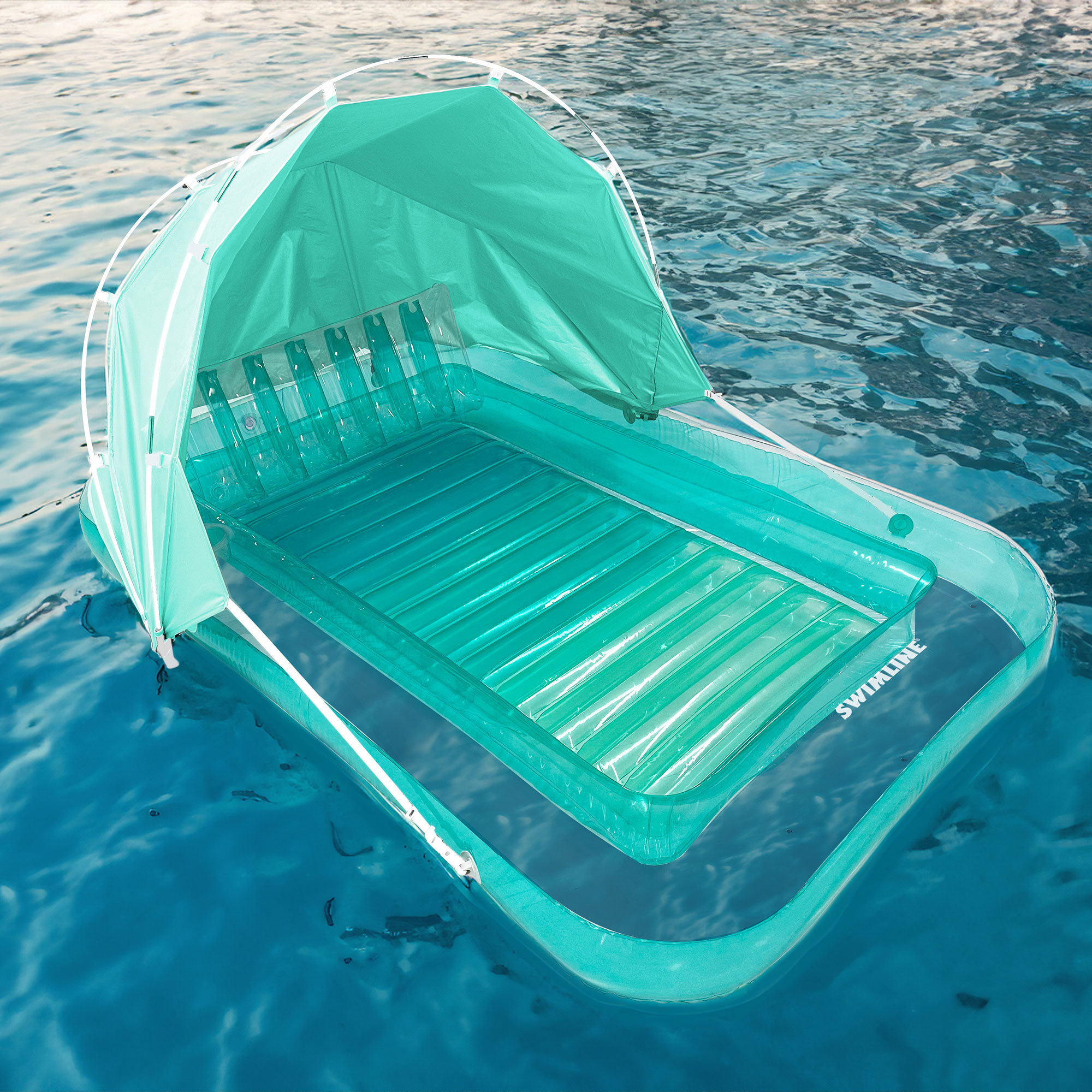 Swimline Original Inflatable Suntan Tub Lounge Float with Adjustable ...