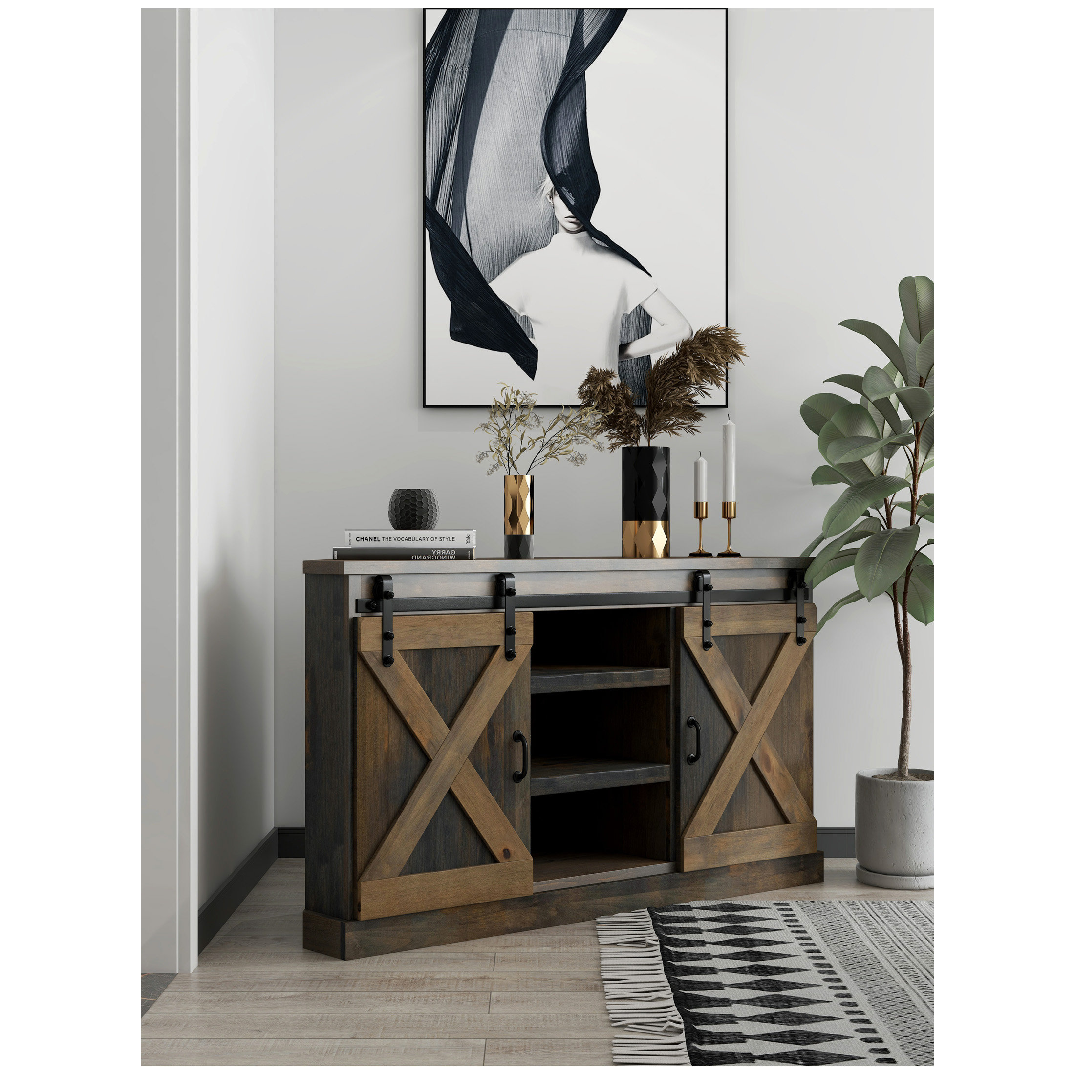 One Allium Way® Corner TV Stand for TVs , No Assembly Required ...