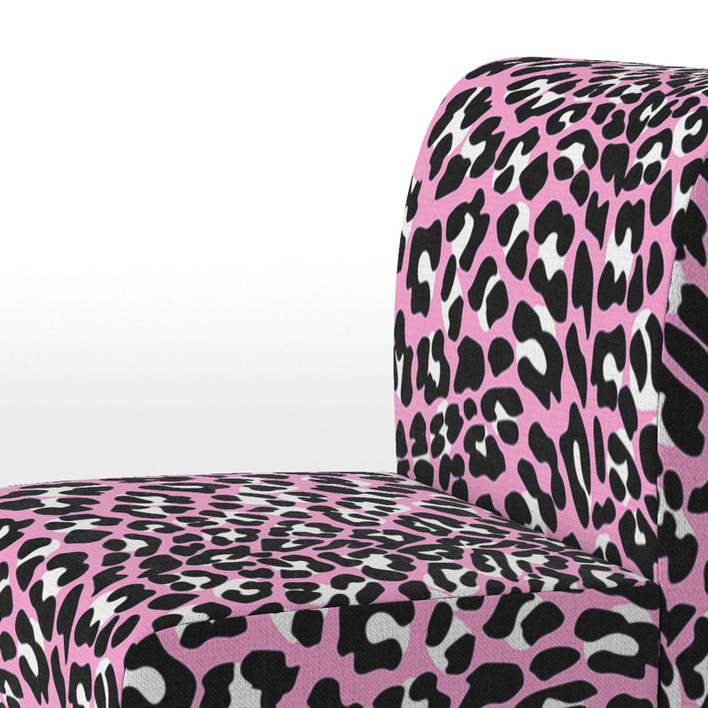 Everly Quinn Pink And Black Leopard - Upholstered Cabin & Lodge Accent ...