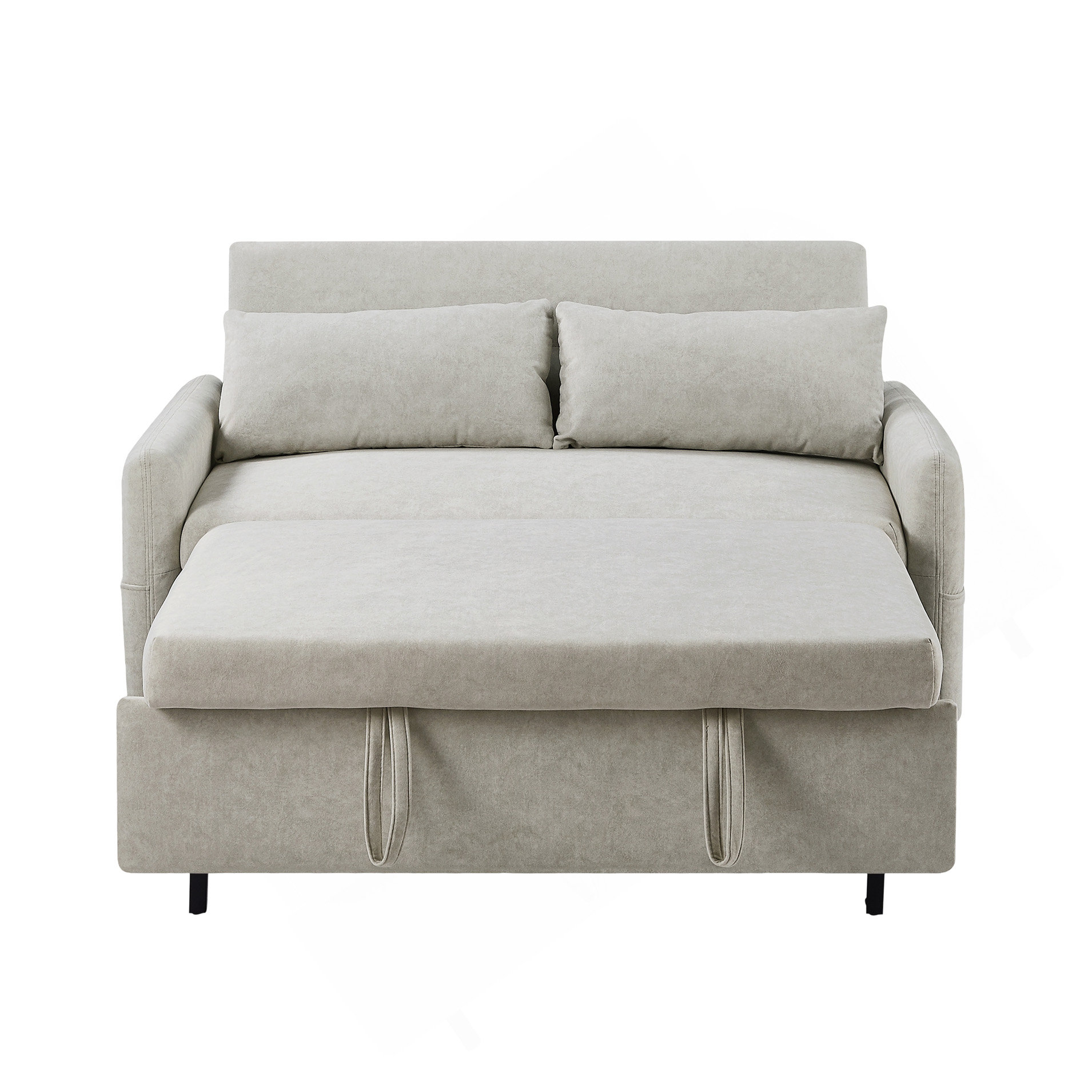 Ivy Bronx 57.48" Pull-Out Sofa Bed Convertible Couch 2 Seat Loveseat ...