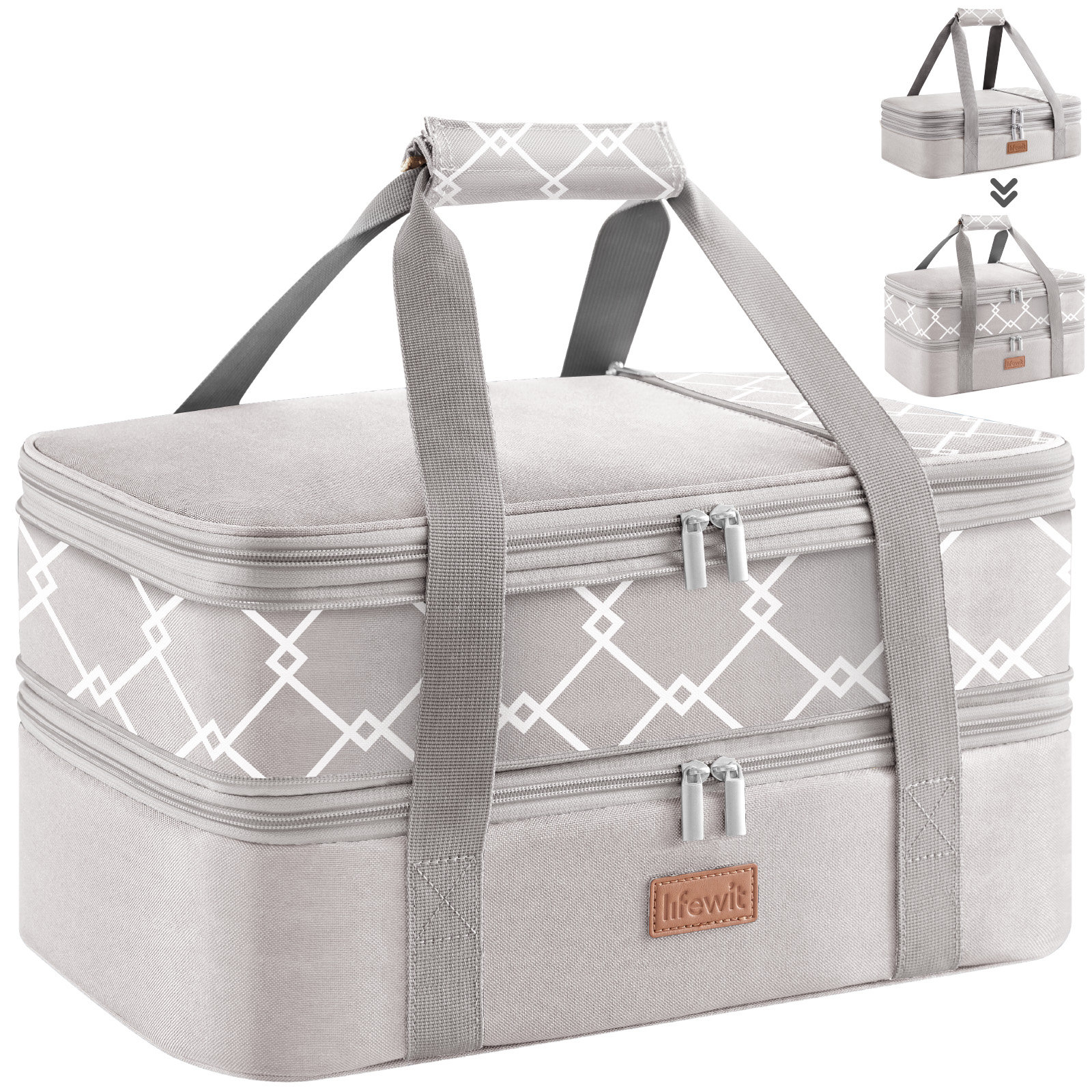 Arlmont & Co. Expandable Insulated Casserole Carrier For Hot Or Cold ...