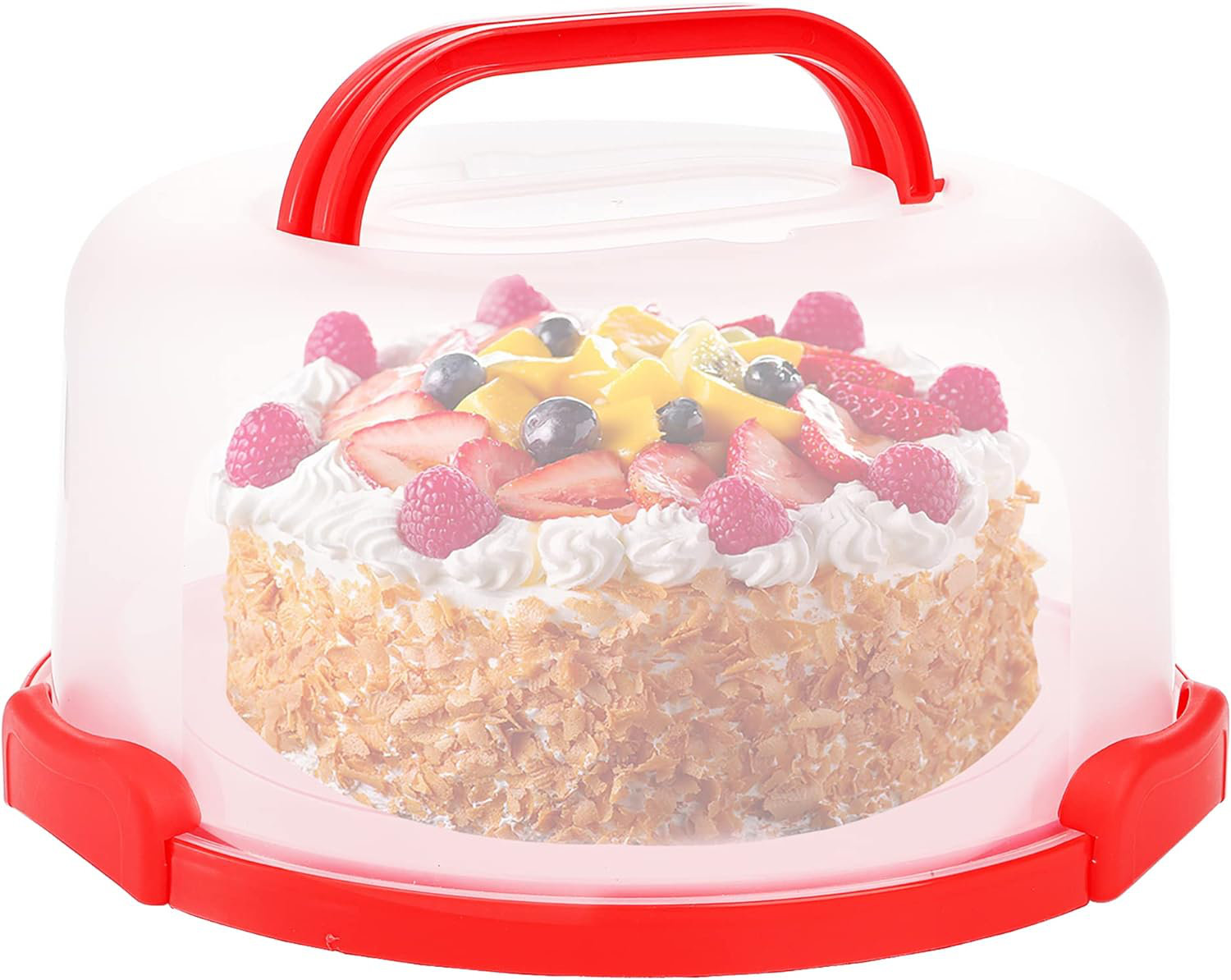Ivy Bronx Cake Carrier with Collapsible Handle - Plastic Cake Container ...