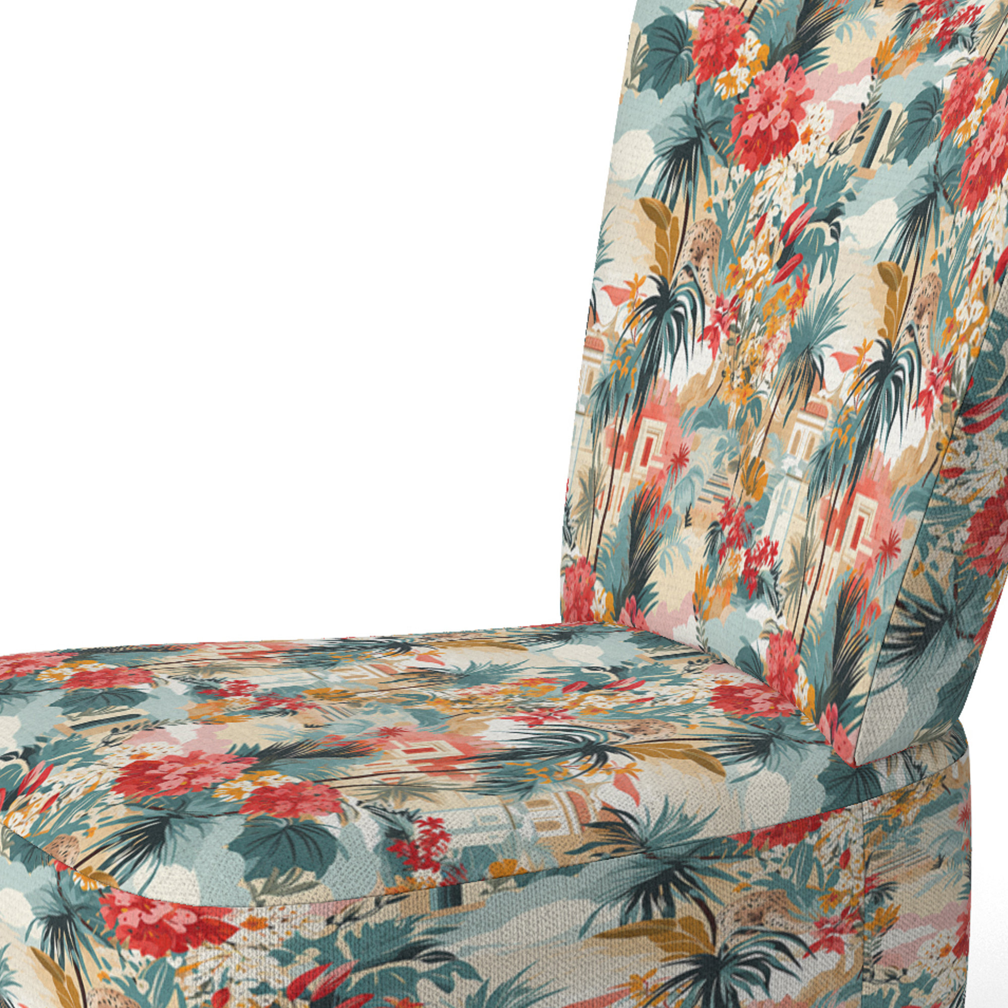 Dakota Fields Urban Jungle City - Upholstered Tropical Accent Side ...