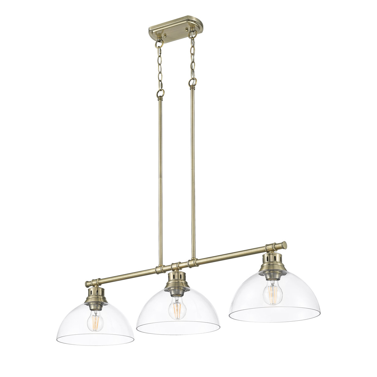 Lark Manor™ Iftimie 3-Light Linear Pendant with Clear Glass | Wayfair