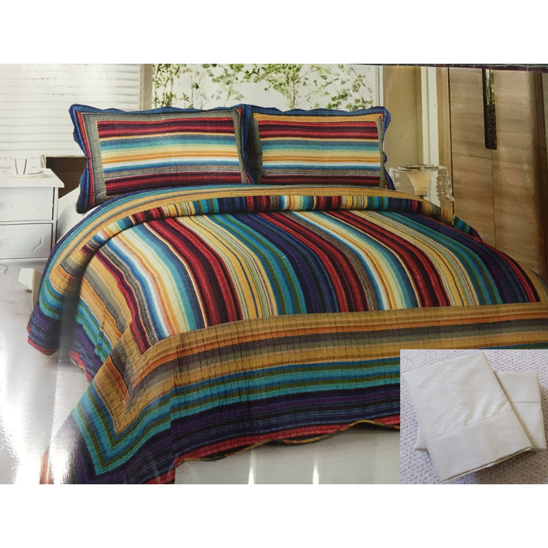 Home Sensation 7 Piece Reversible Quilt Set | Wayfair
