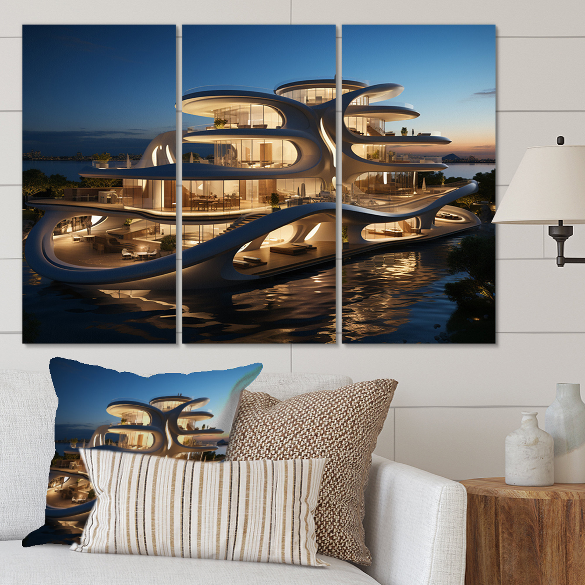 Latitude Run® 3 Piece Futuristic Architecture Wall Décor Set | Wayfair