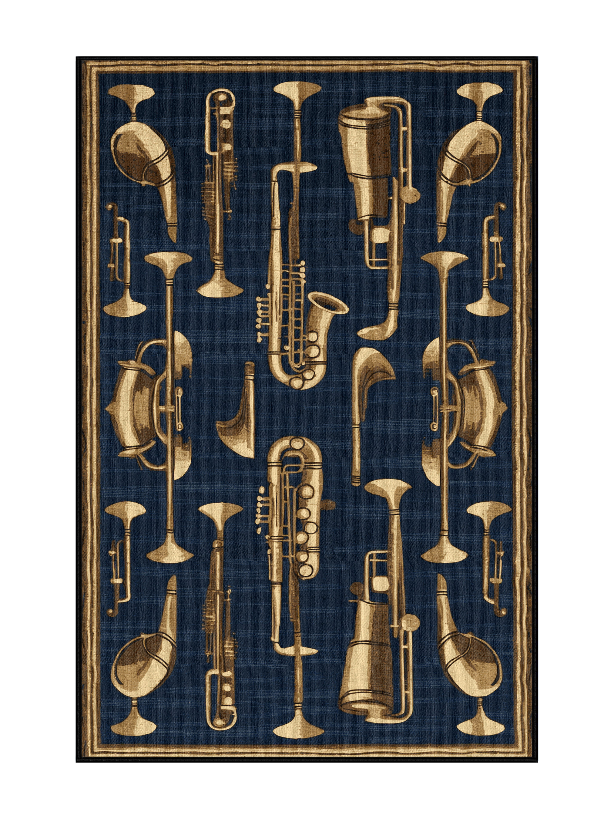 Hokku Designs Washable Jazz Club Aesthetics Music Area Rug | Wayfair