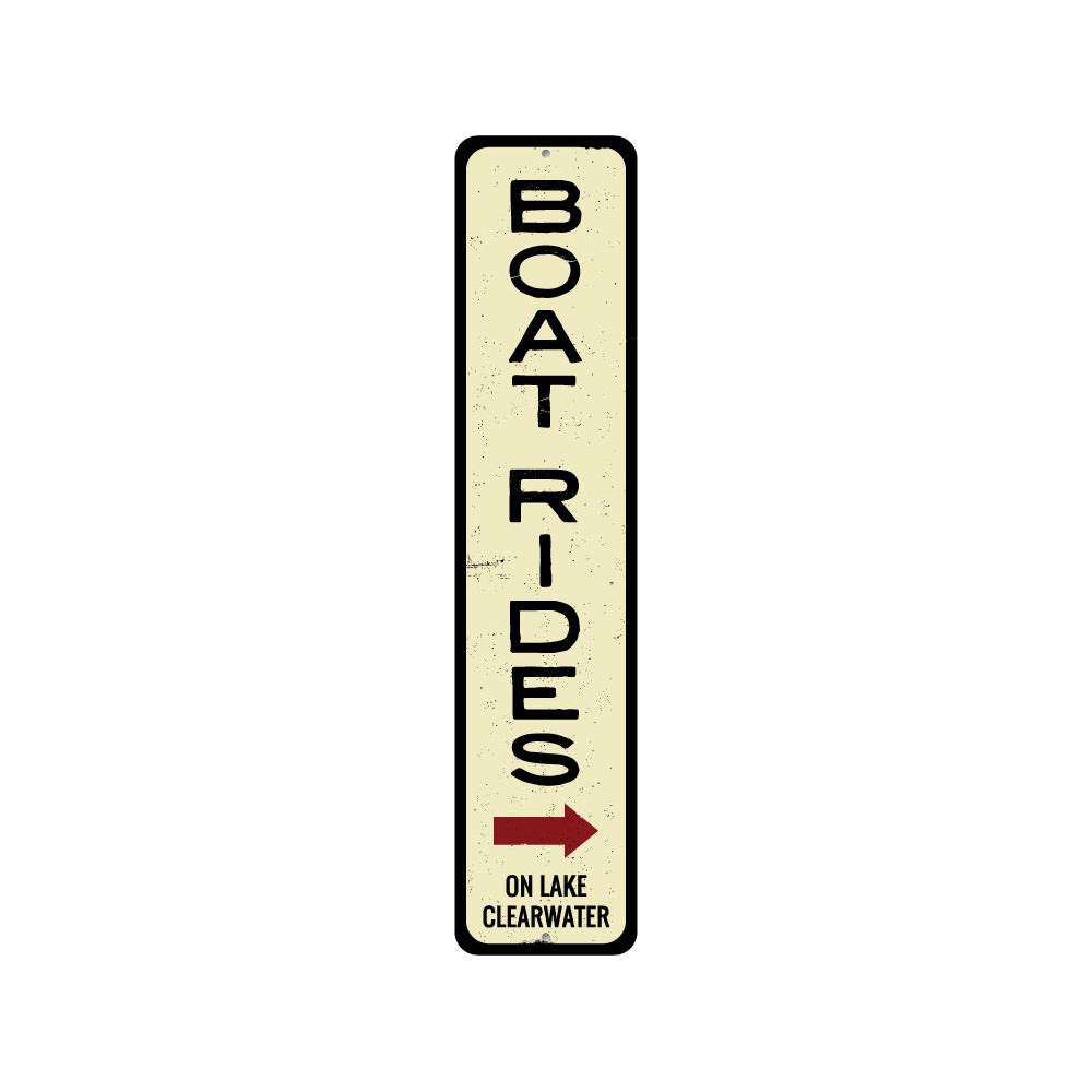 Trinx Hindrik Boat Rides Vertical Custom Aluminum Sign | Wayfair