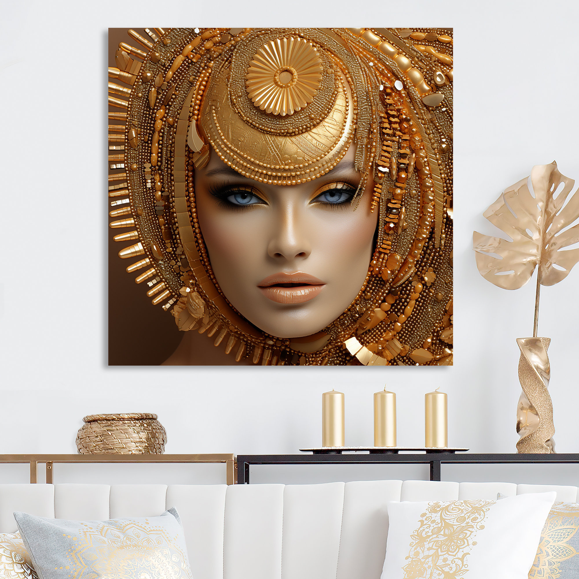 Lark Manor™ Golden Luxe Woman Diva - Dior Metal Wall Art | Wayfair