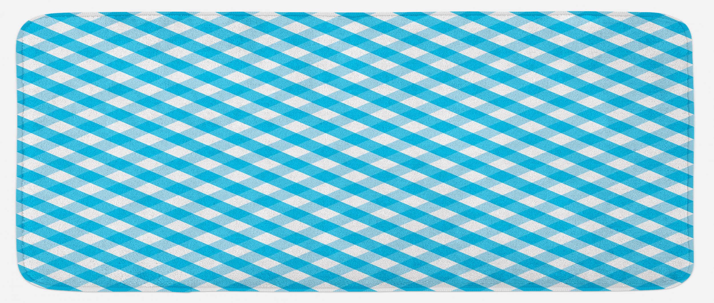 East Urban Home Diagonal Stripes In Aqua Color Monochrome Crossed Lines ...