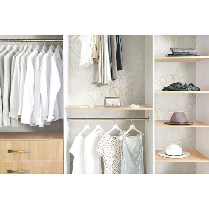 House of Hampton® Gatling Peel & Stick Damask Roll & Reviews | Wayfair