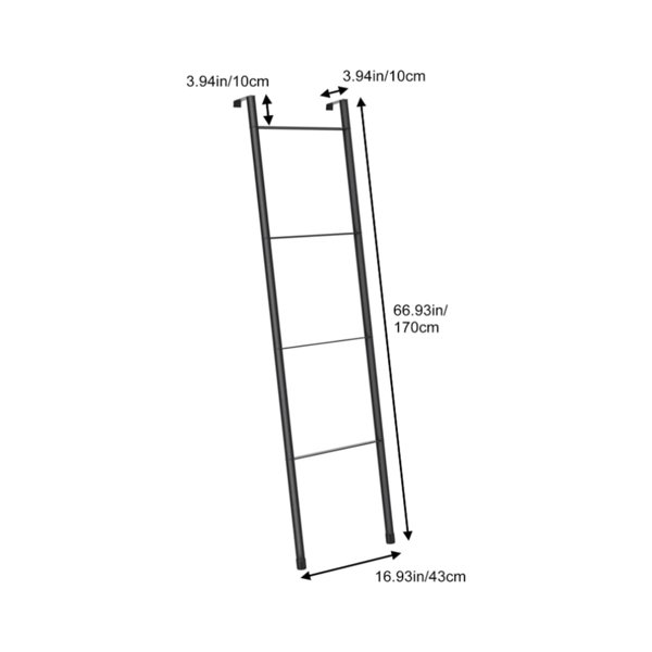 Ebern Designs 4 layers of metal carpet ladder for bathroom, living room ...