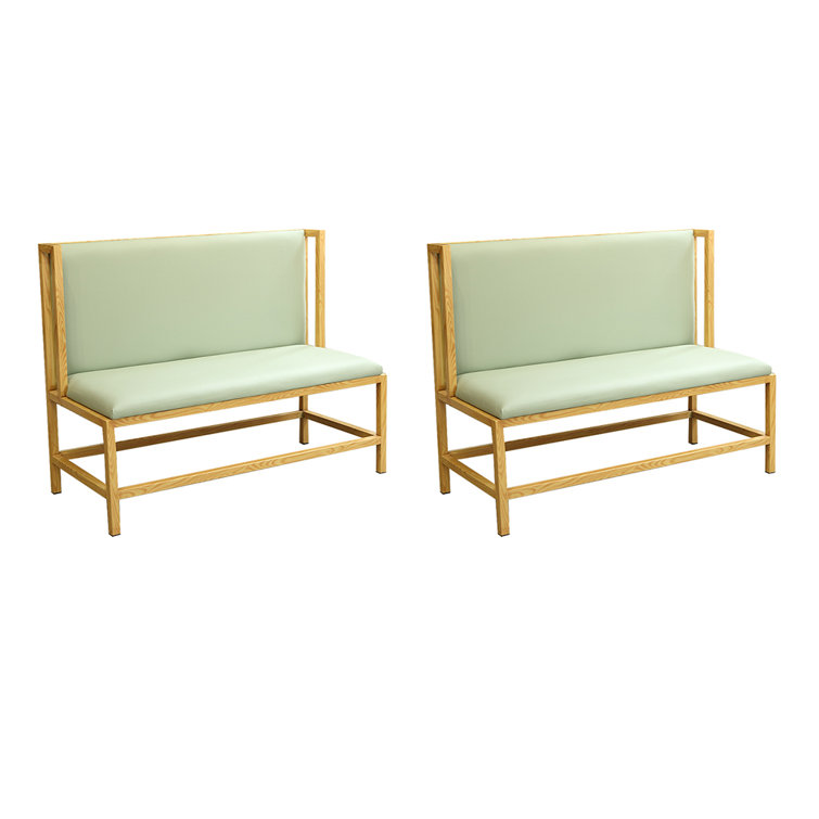 Canadian Linen Cafe Restaurant Casual Light Green Soft Bench Faux ...