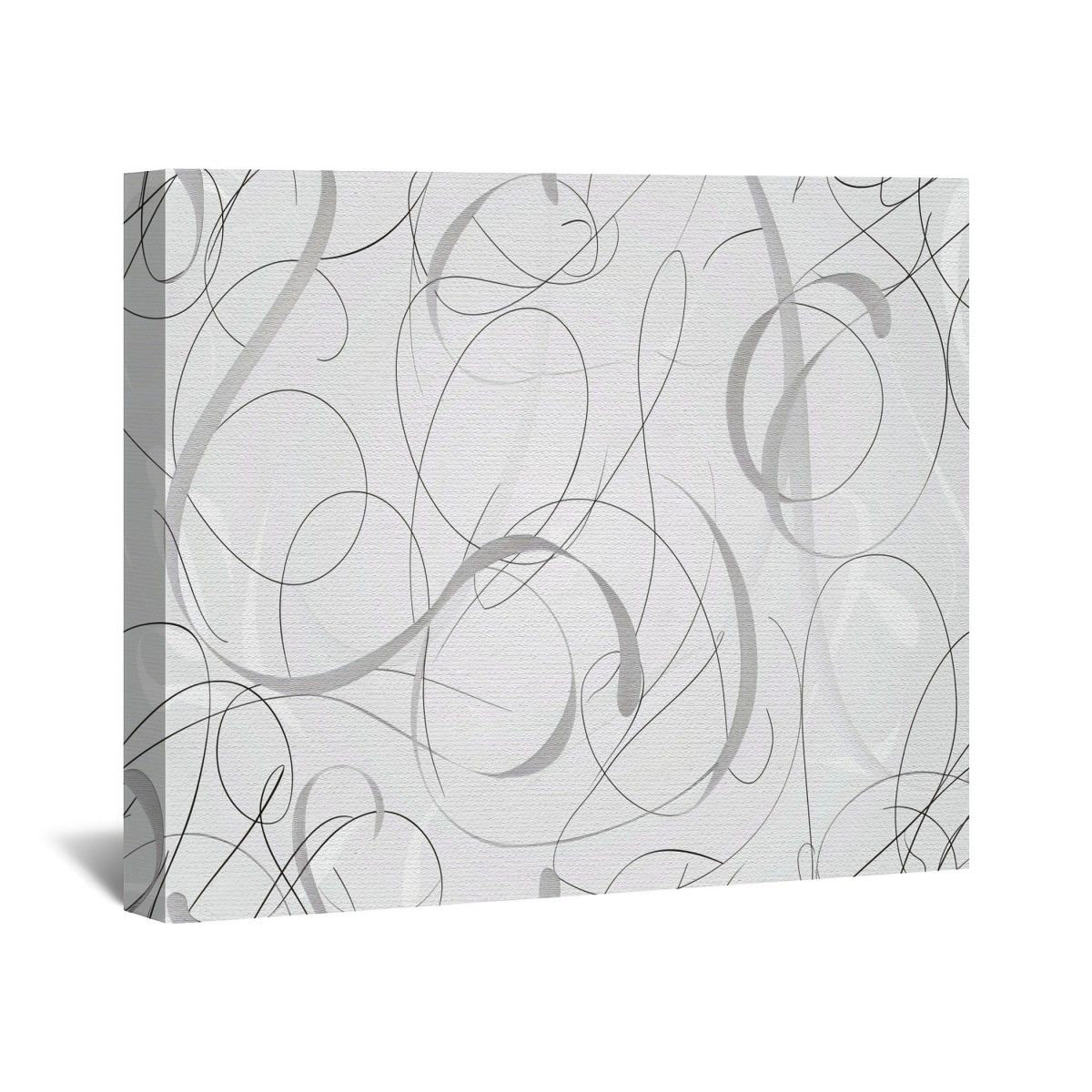 Wrought Studio™ Curved lines Canvas Wrap - Modern design Wall Decor ...