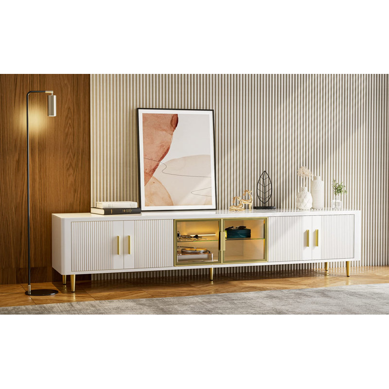 Mercer41 Briazia Slate TV Stand for TVs up to 85" & Reviews | Wayfair