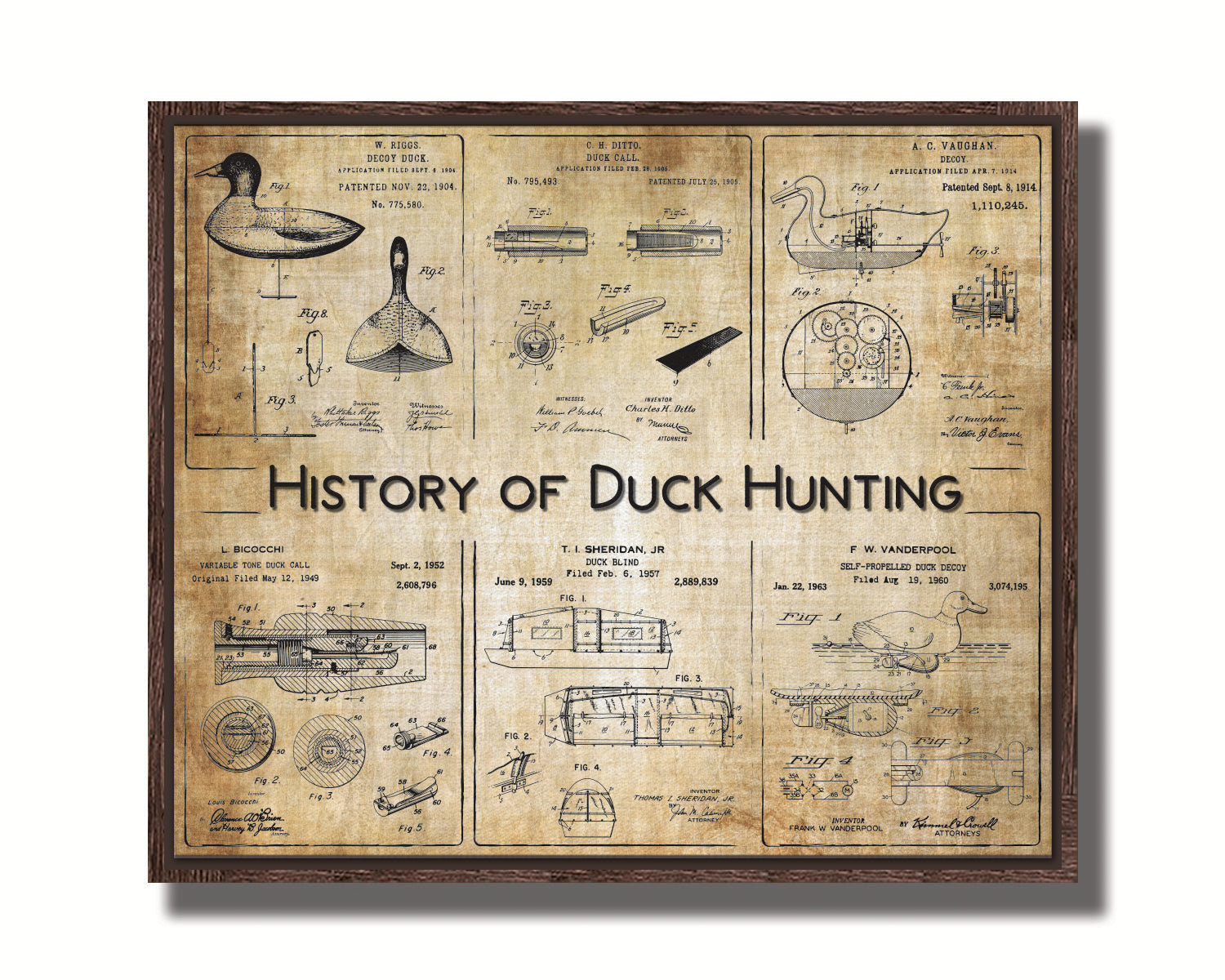 Trent Austin Design History of Duck Hunting - Patent Collage - Wayfair ...