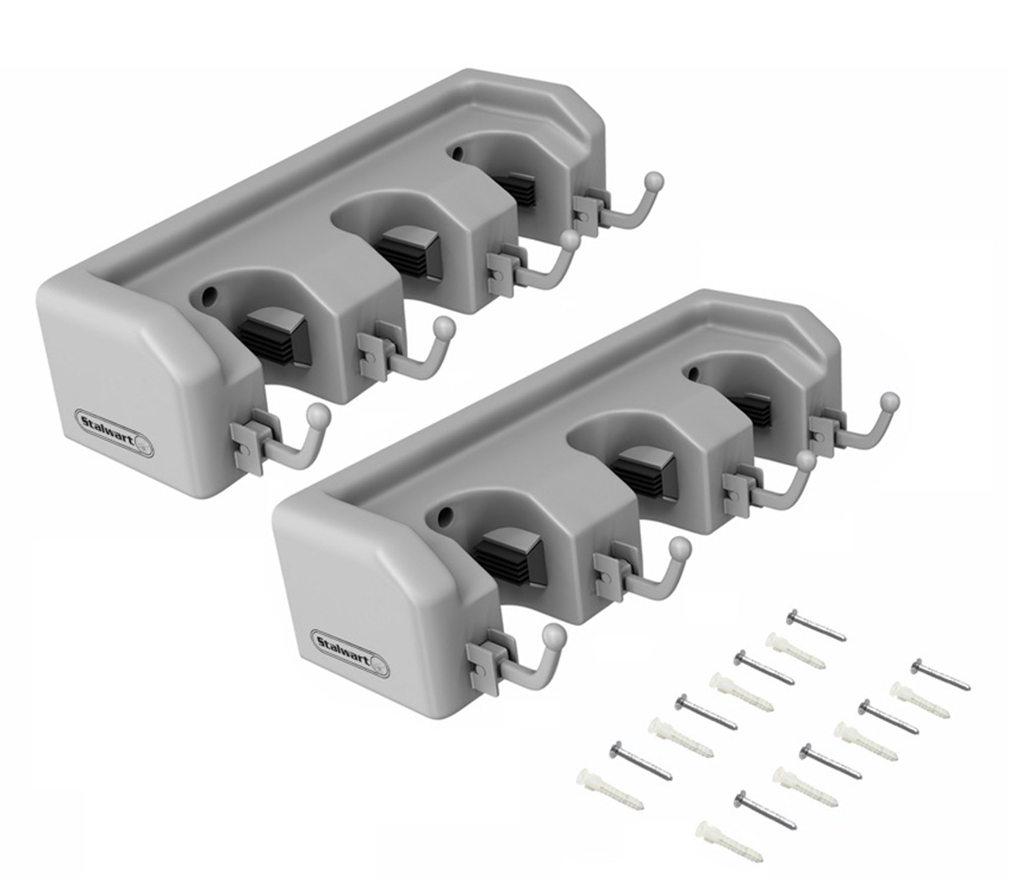 Stalwart 2-Pack Wall Storage Organizer Rack, Gray & Reviews | Wayfair