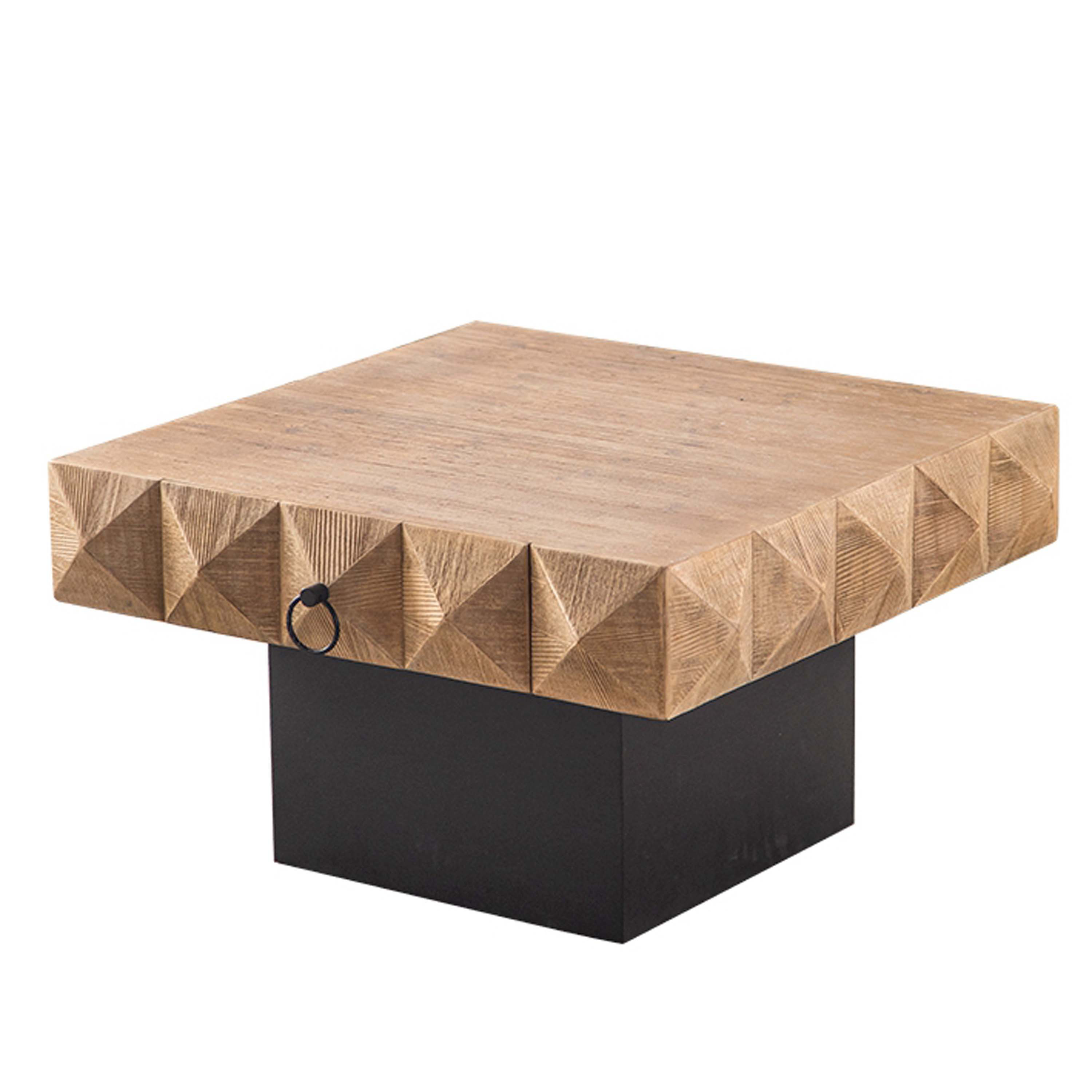 Wenty Three-Dimensional Embossed Pattern Square Retro Coffee Table With ...