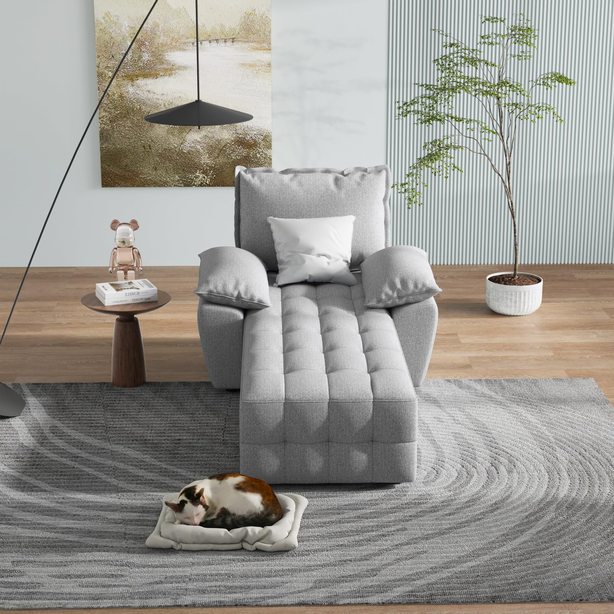 Ebern Designs Eldene Upholstered Chaise Lounge Couch for Living Room ...