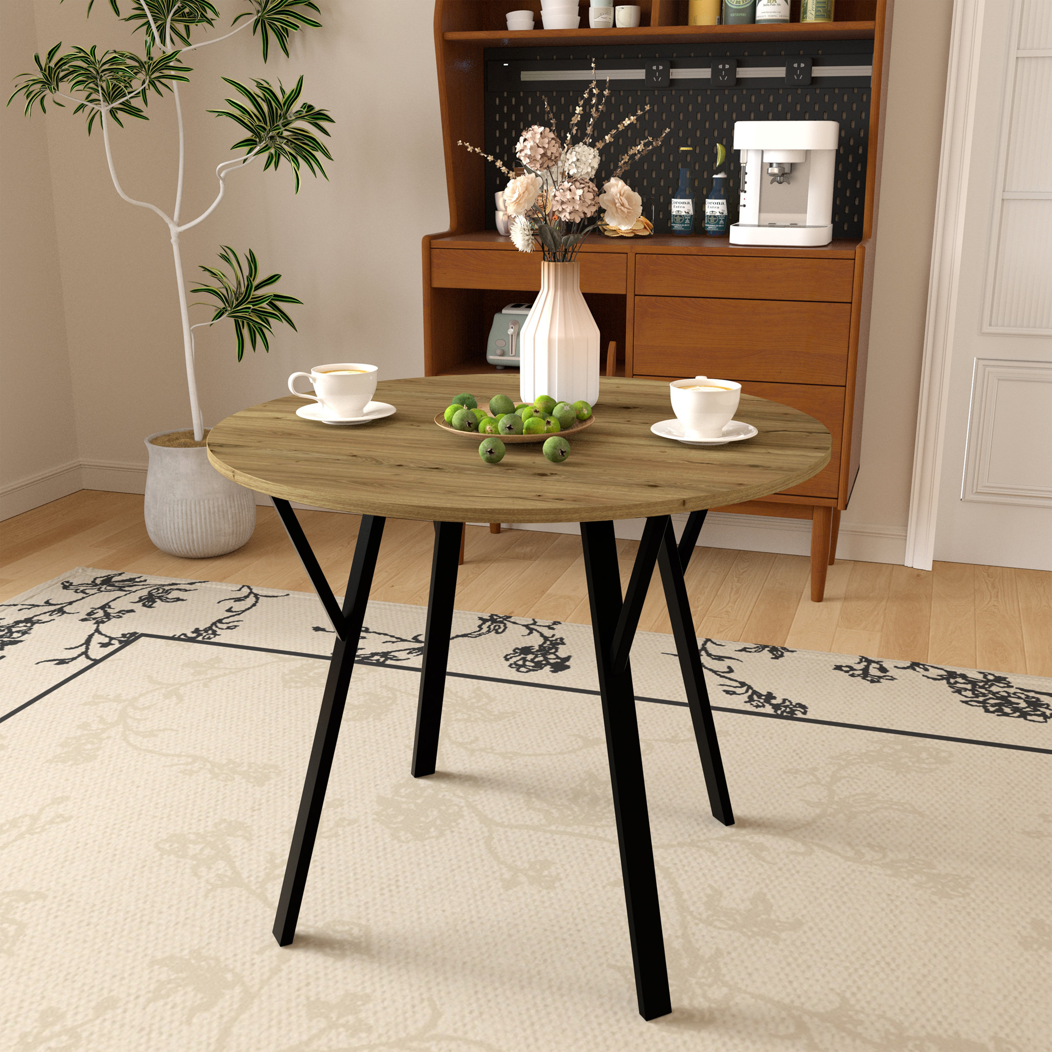 Bay Isle Home™ Round Dining Table, Small Circle Kitchen Table With ...