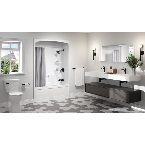 MRLN Liberty 60'' W 88'' H Framed Rectangle Tub & Shower Kit - Wayfair ...