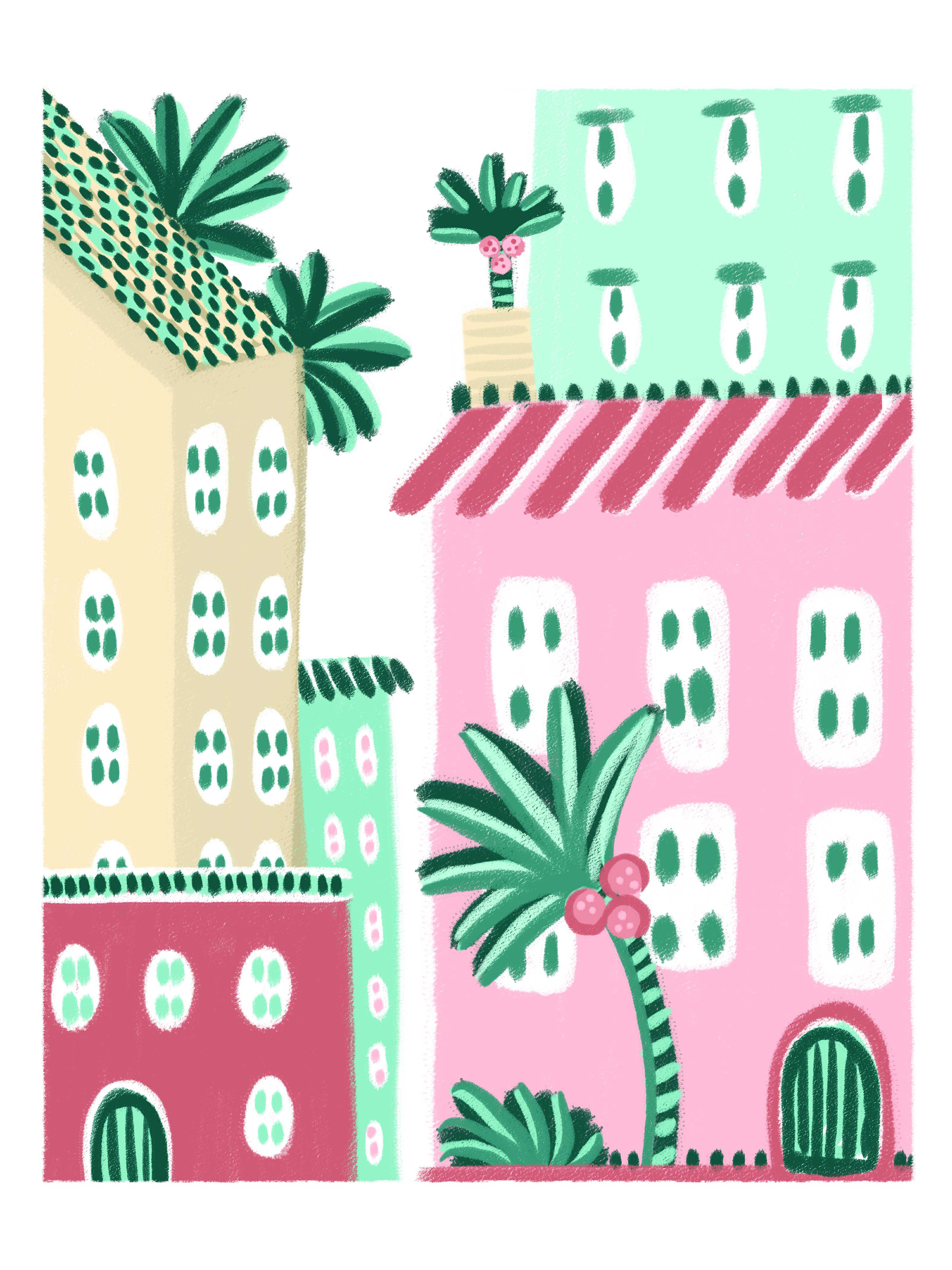 Bay Isle Home™ Abstracted Colourful Buildings - Wayfair Canada