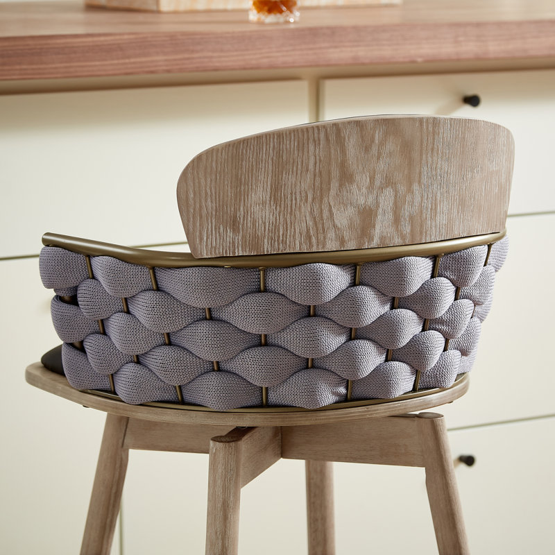 Willa Arlo™ Interiors Charlack 25.7'' Swivel Upholstered Counter Bar ...