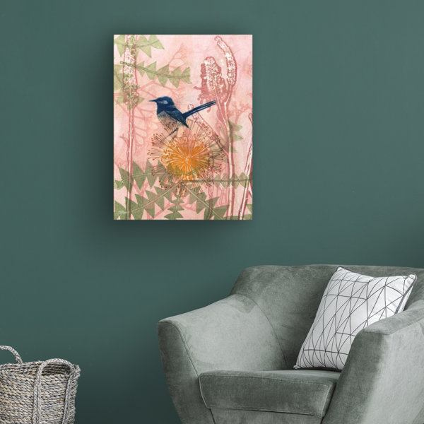 Winston Porter Trudy Rice 'Little Blue Wren' Canvas Art - Wayfair Canada