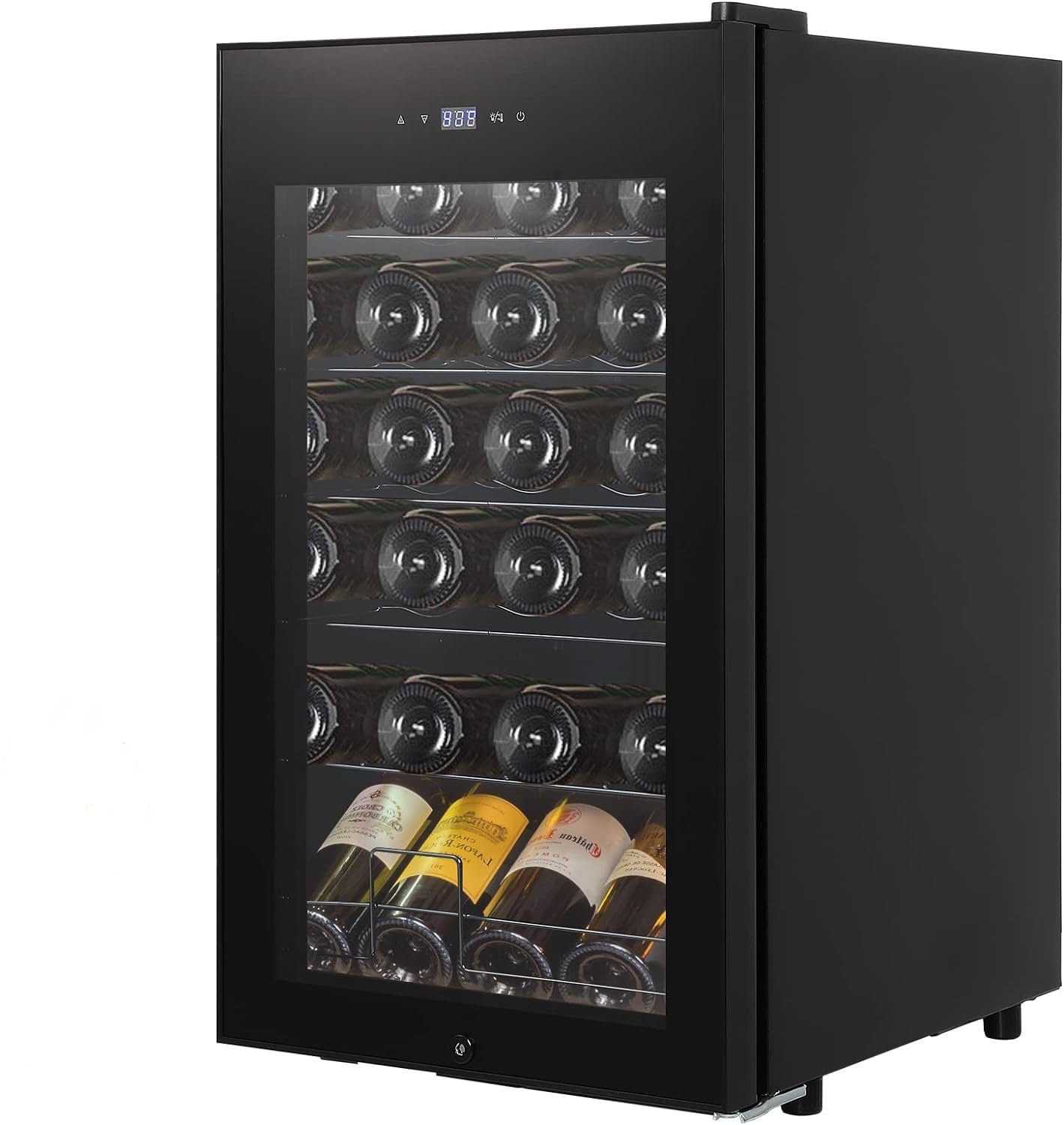 Yuan Home Wine Cooler Refrigerator Freestanding 24-Bottle Beverage ...