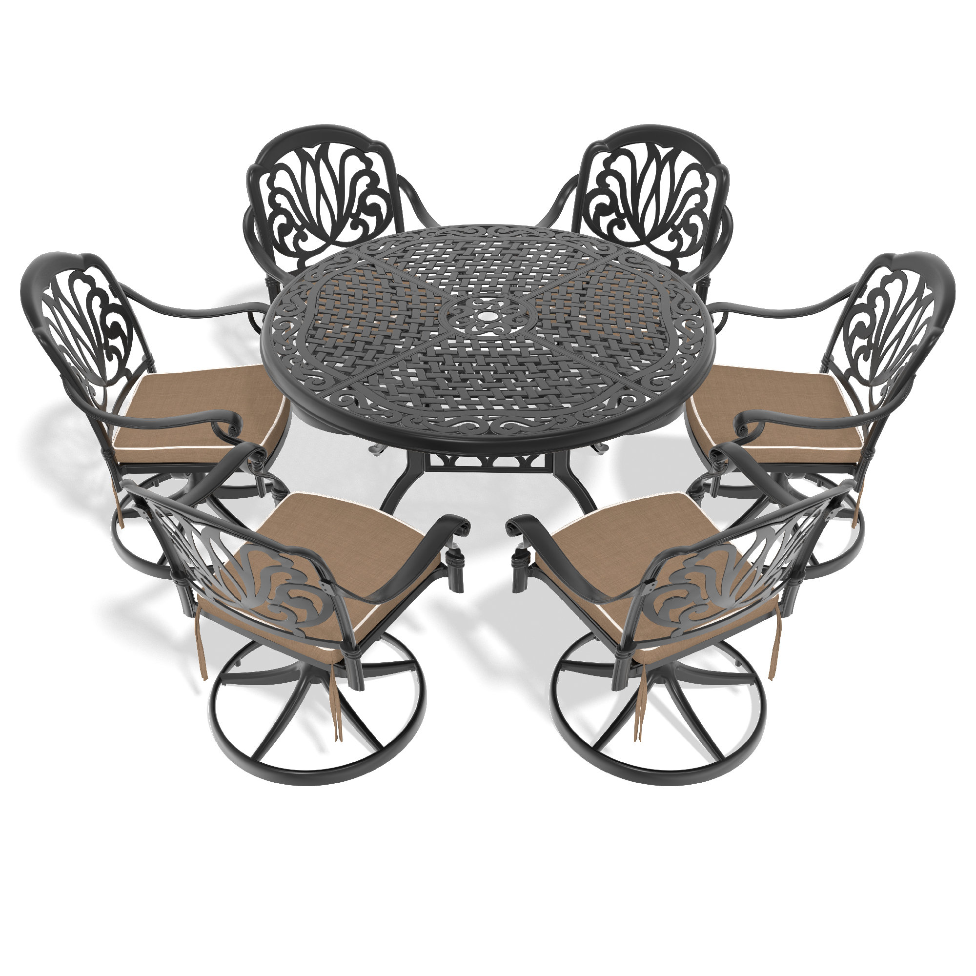 Rosefray Versatile Comfort Cast Aluminum Dining Style For Outdoor ...