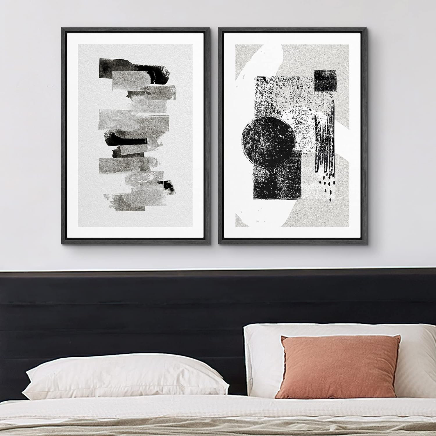 IDEA4WALL Mid Century Shape Geometric Duotone Polygon Collage Abstract ...