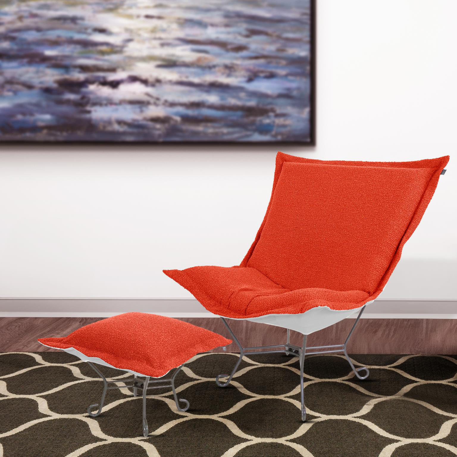 Latitude Run® Korkuteli Patio Scroll Puff Chair | Wayfair