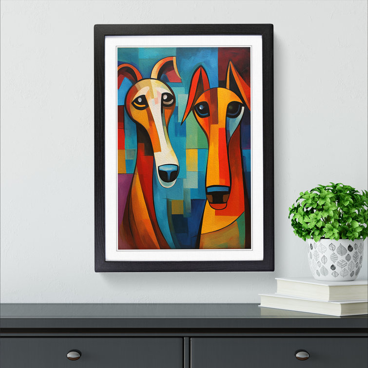 Marlow Home Co. Greyhound Cubism No.2 - Single Picture Frame Art Prints ...