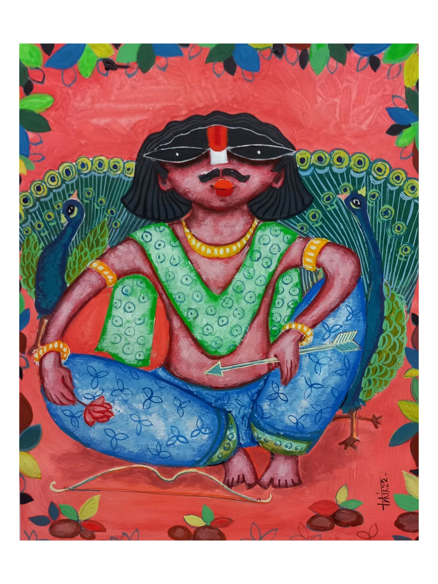 Bungalow Rose Lord Kartikeya | Poster Color On Paper | By Tuhin Rakshit ...
