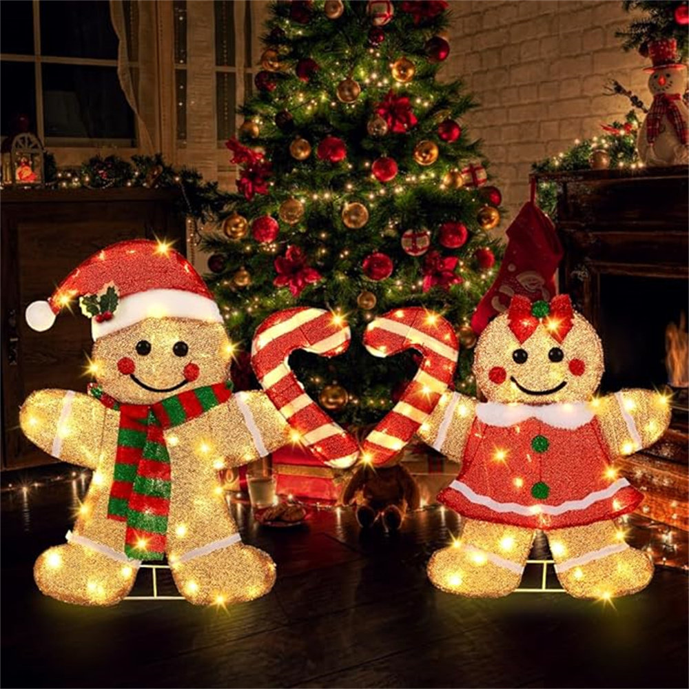 The Holiday Aisle® 22.5’’ Lighted Christmas Yard Decoration 2Pcs Light ...