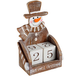 The Seasonal Aisle Snowman Wooden Advent Calendar | Wayfair.co.uk