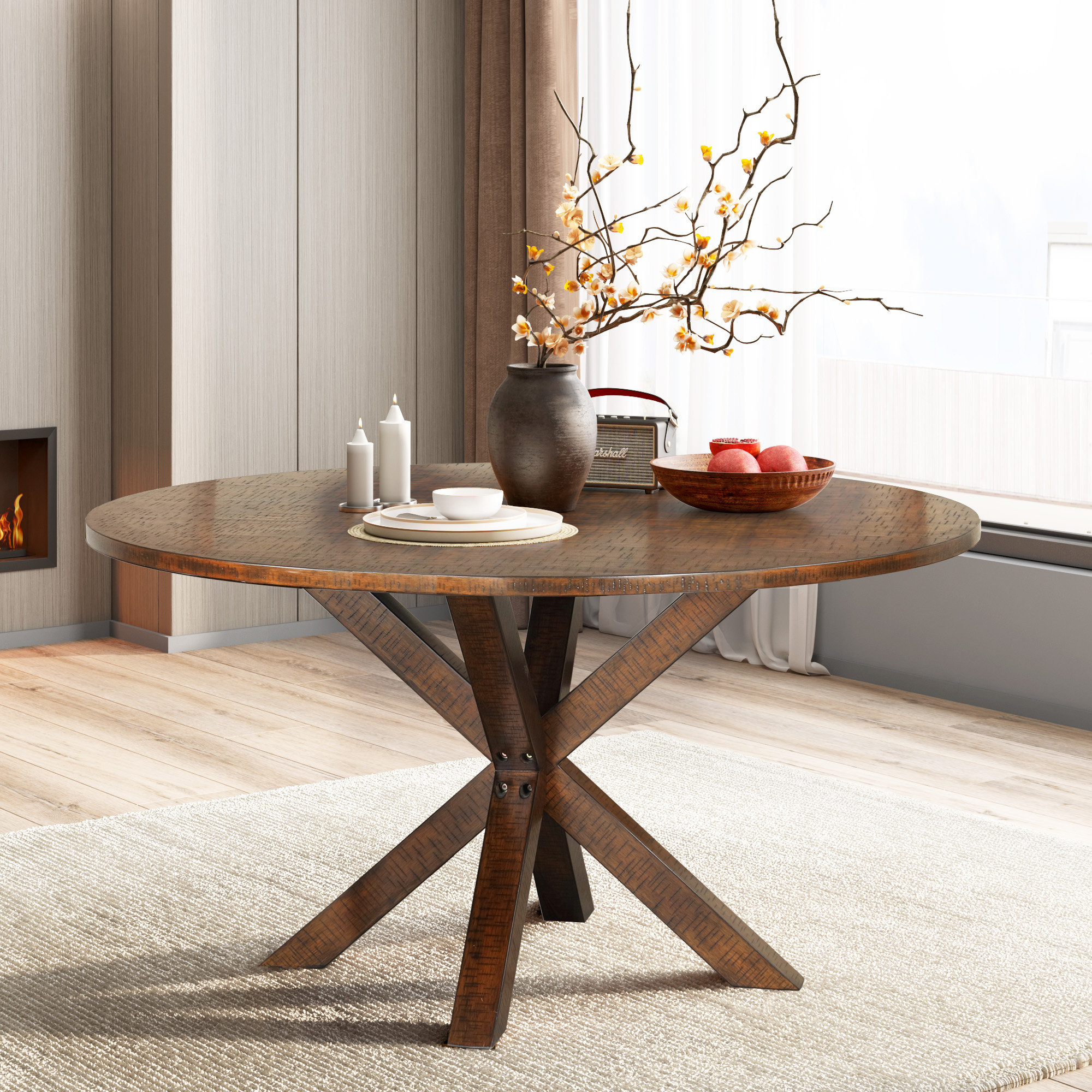 Wade Logan Caie 47" Solid Wood Dining Table & Reviews - Wayfair Canada