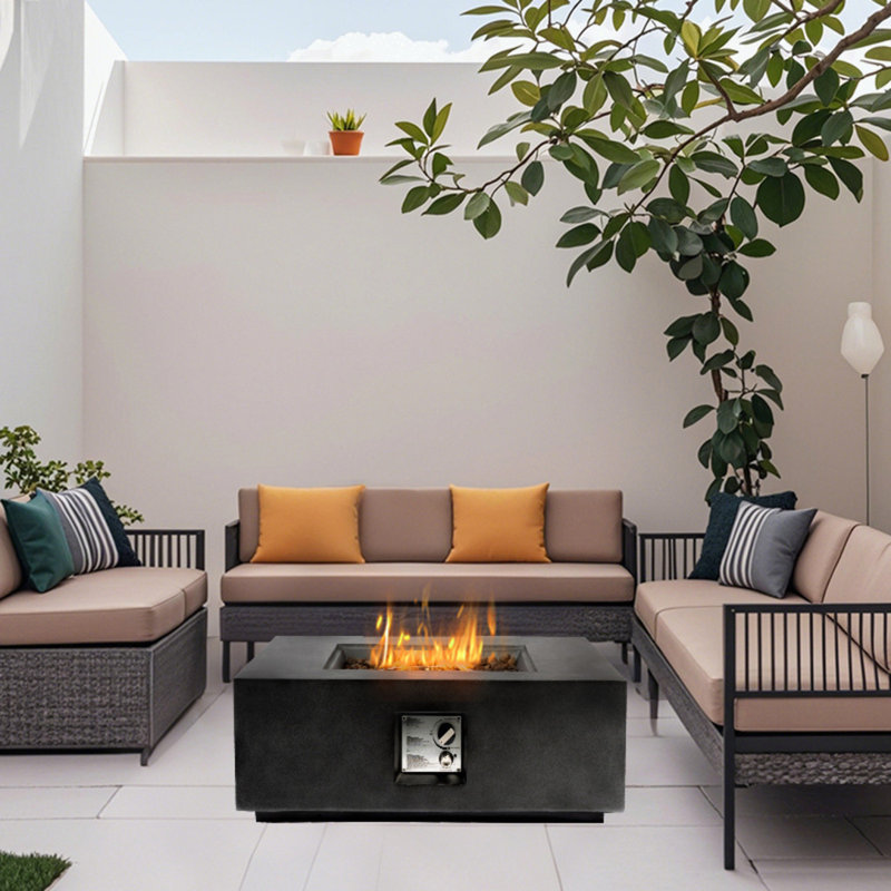 Latitude Run® Outdoor Propane Fire Pit Table | Wayfair