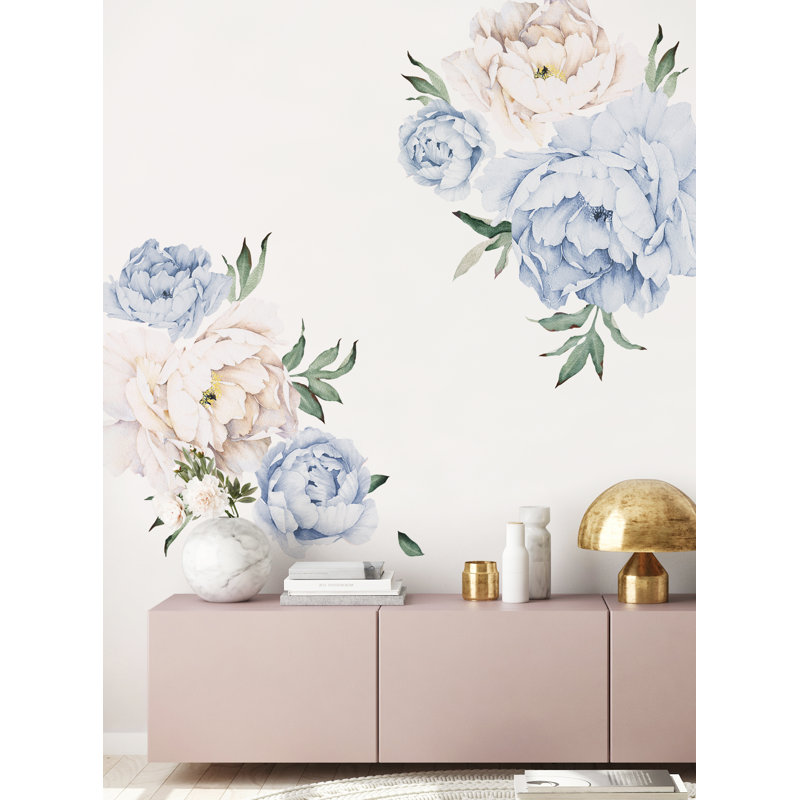 Red Barrel Studio® Peony Flower Wall Stickers | Wayfair