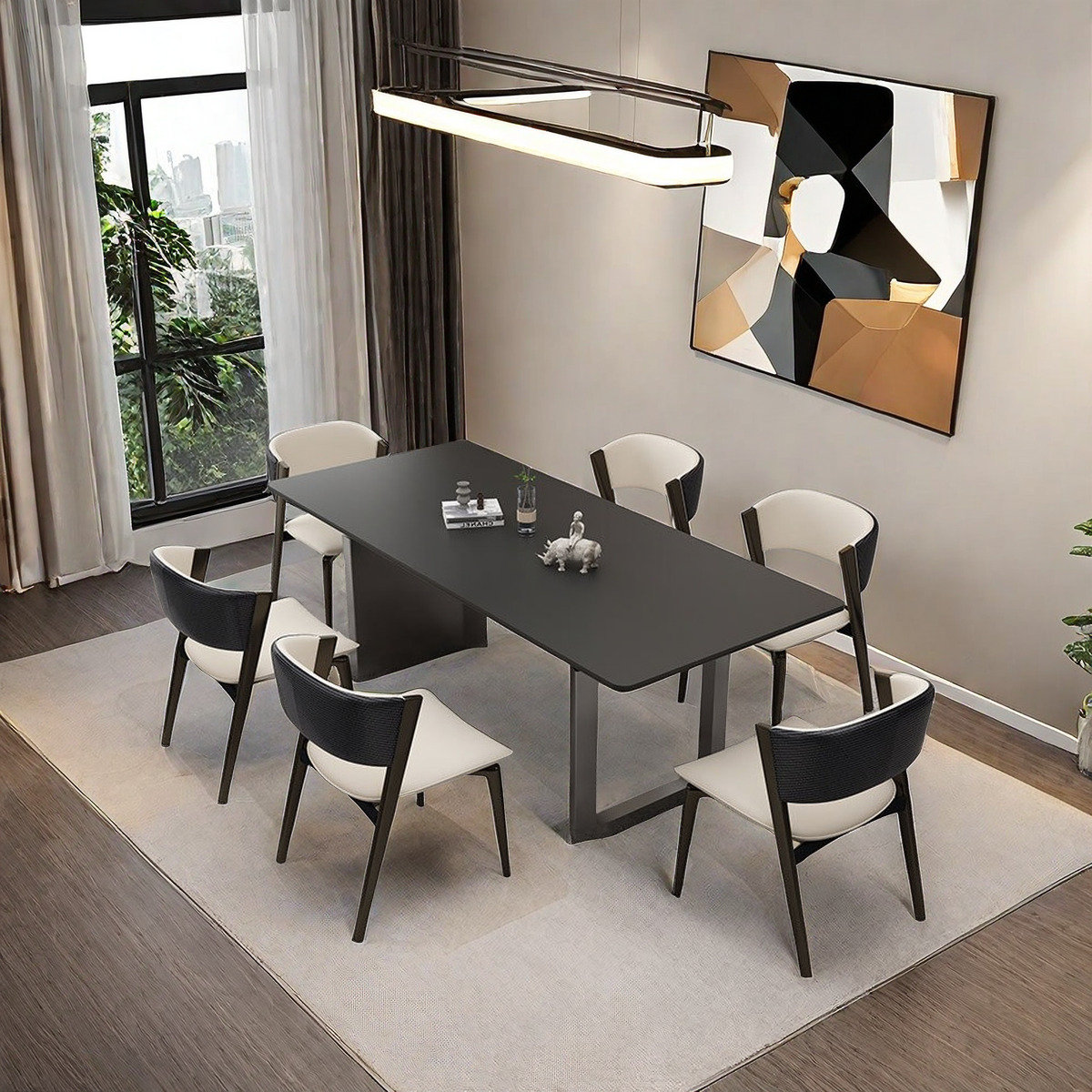 ASS Comfort Zone Modern Luxury Rock plate Dining Table | Wayfair