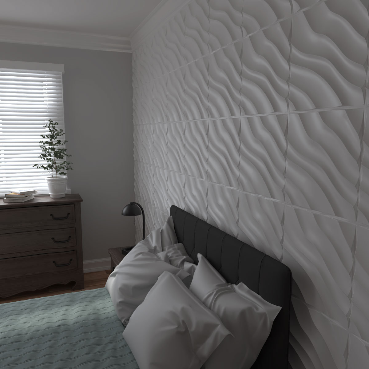 Ekena Millwork Modern Wave EnduraWall Decorative 3D Wall Panel | Wayfair
