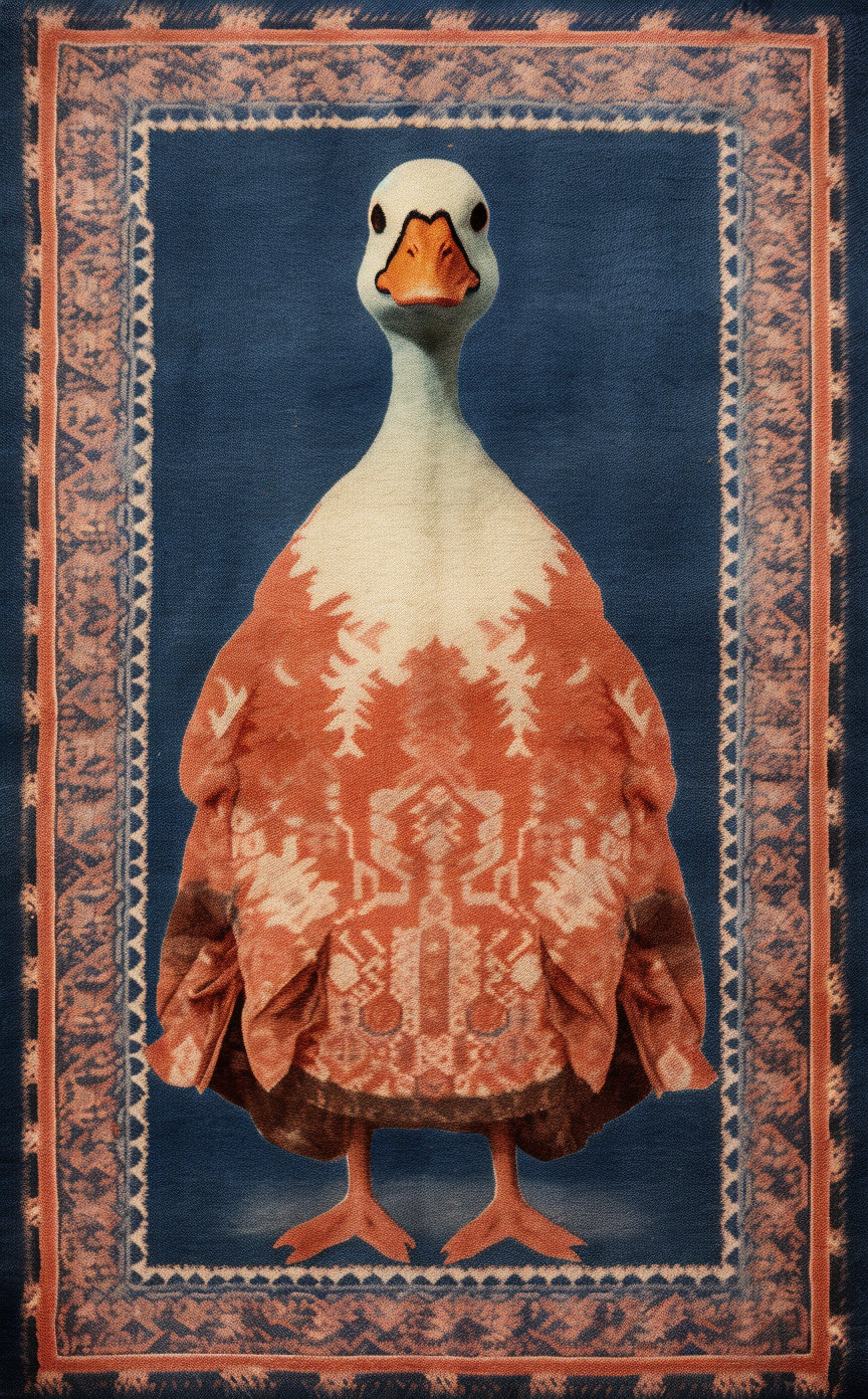Hokku Designs Dido Collection Surrealist Duck Patterned Modern ...
