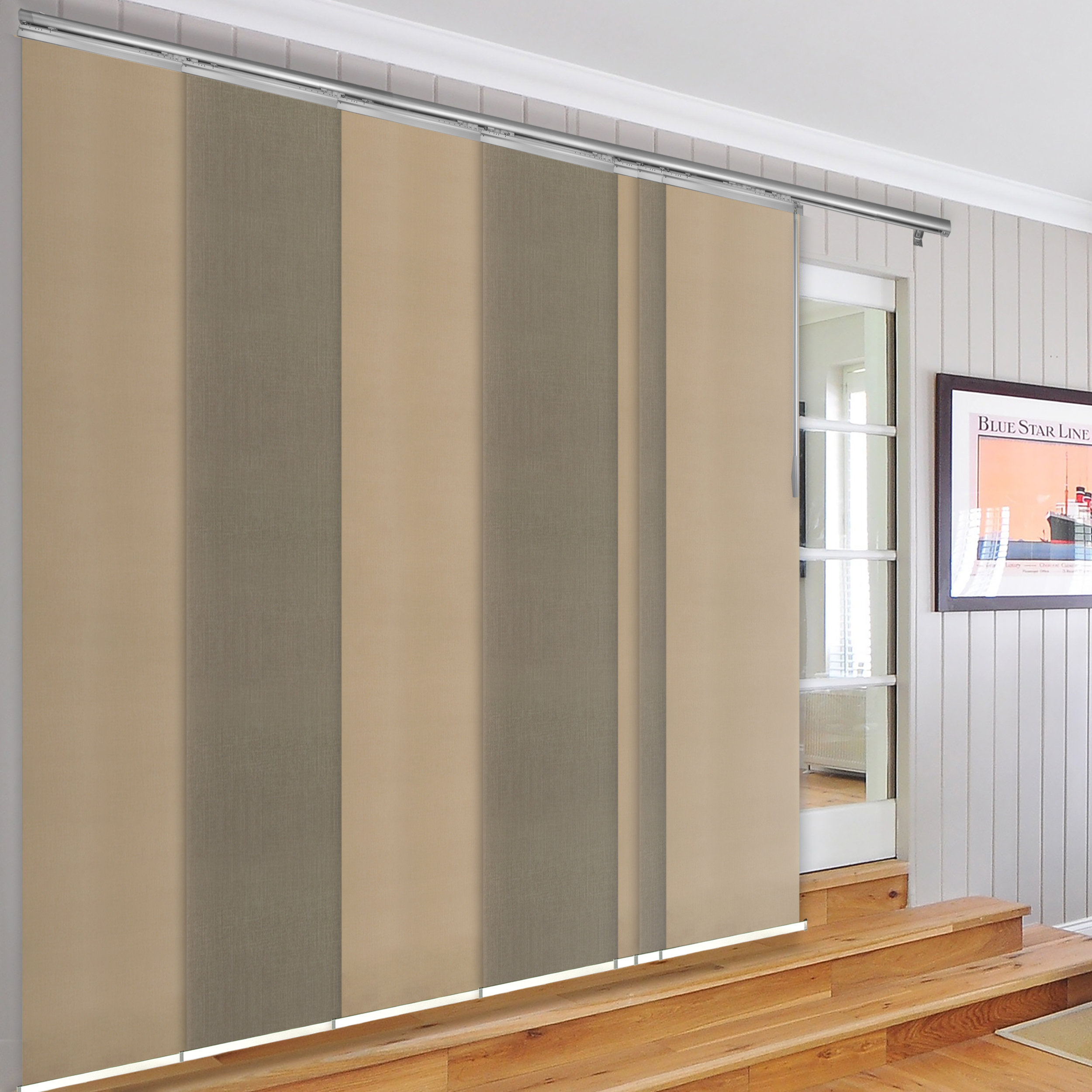 Rod Desyne 7-Panel Single Rail Panel Track Extendable 110"-153" W x 94 ...