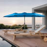 Arlmont & Co. 14.8 Ft Double Sided Outdoor Umbrella Rectangular Large ...