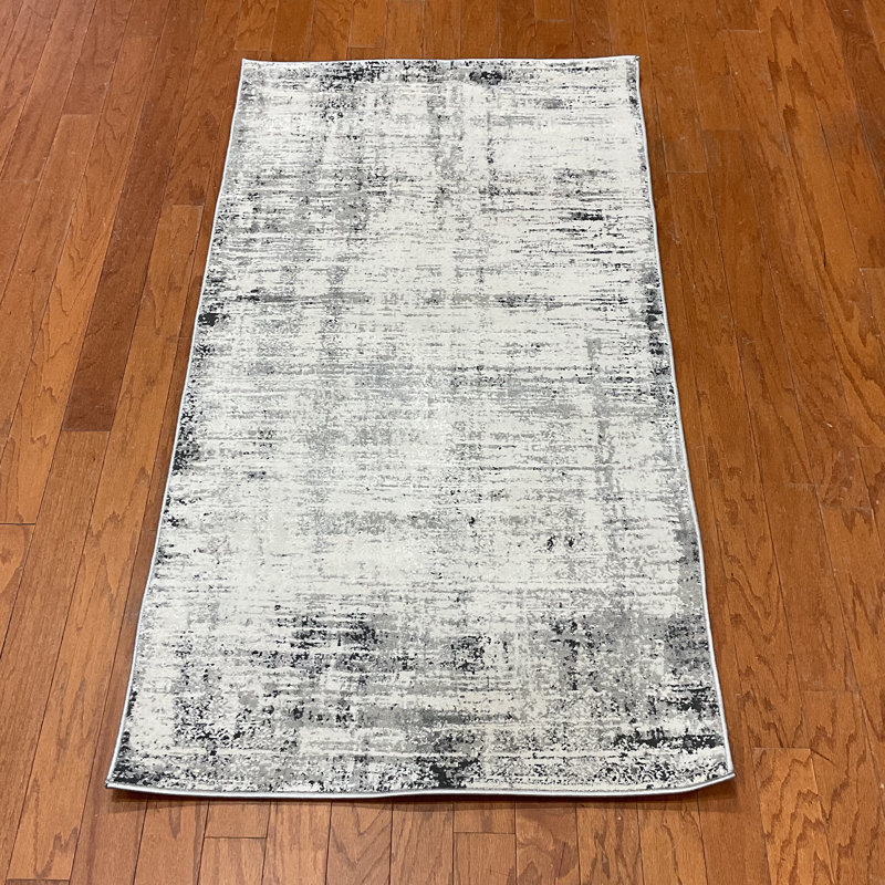 17 Stories Abstract Design Wool & Silk Rug | Wayfair