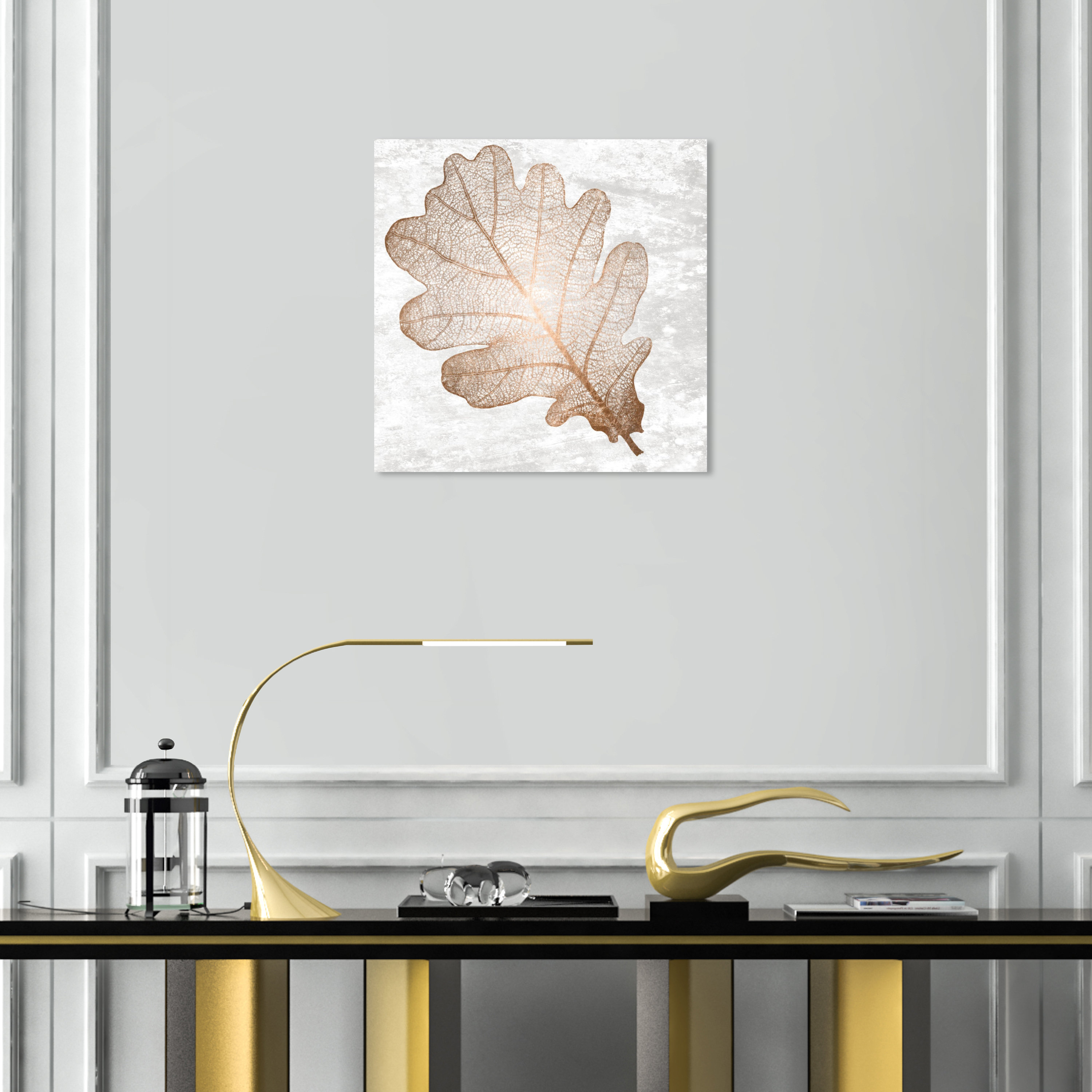 Oliver Gal "Oak Copper Leaf", Vintage Oak Tree Modern Bronze Canvas ...