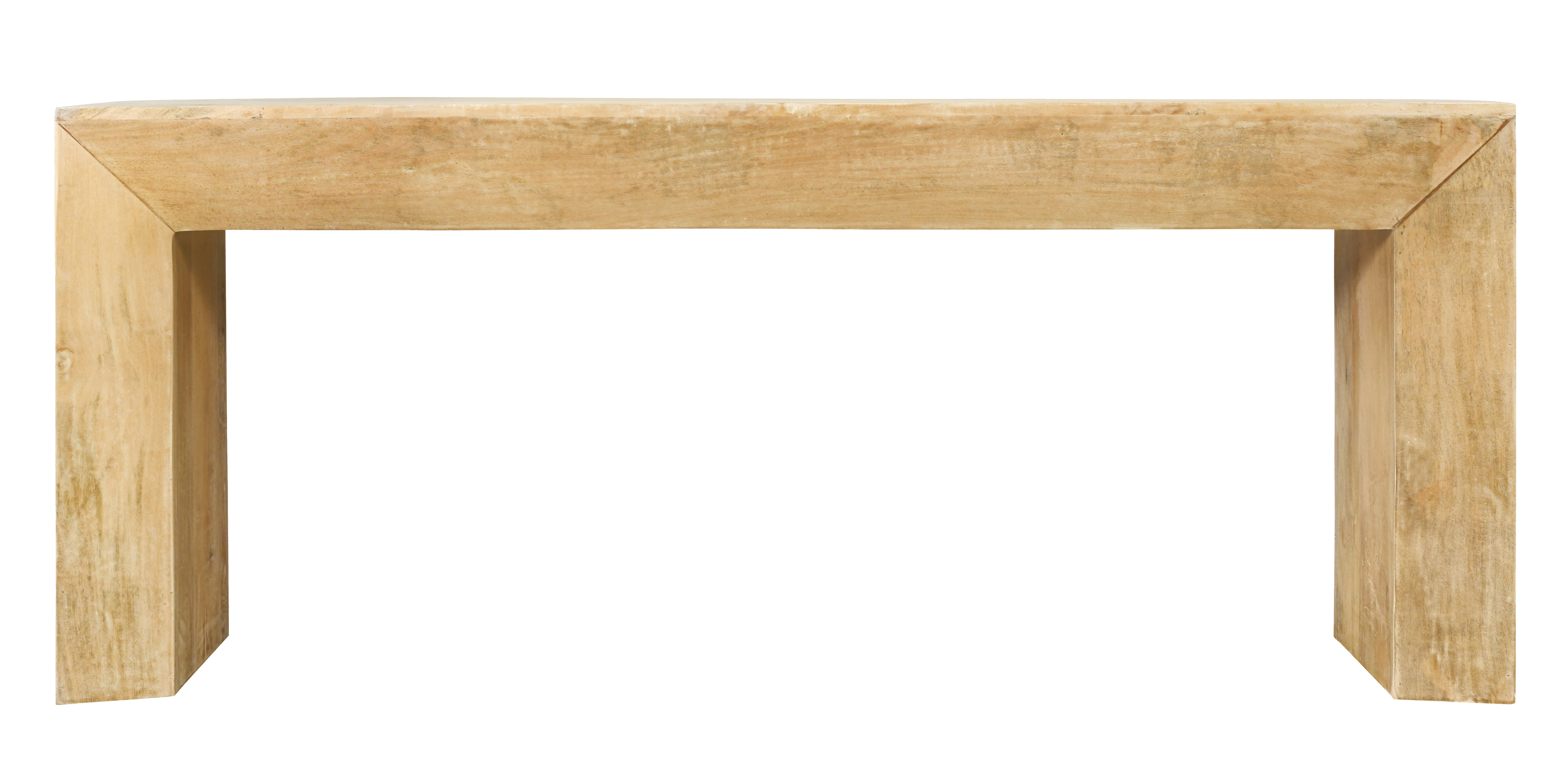 Foundry Select Everette Console Table In Modern Natural Finish On Mango Solid Wood | Wayfair