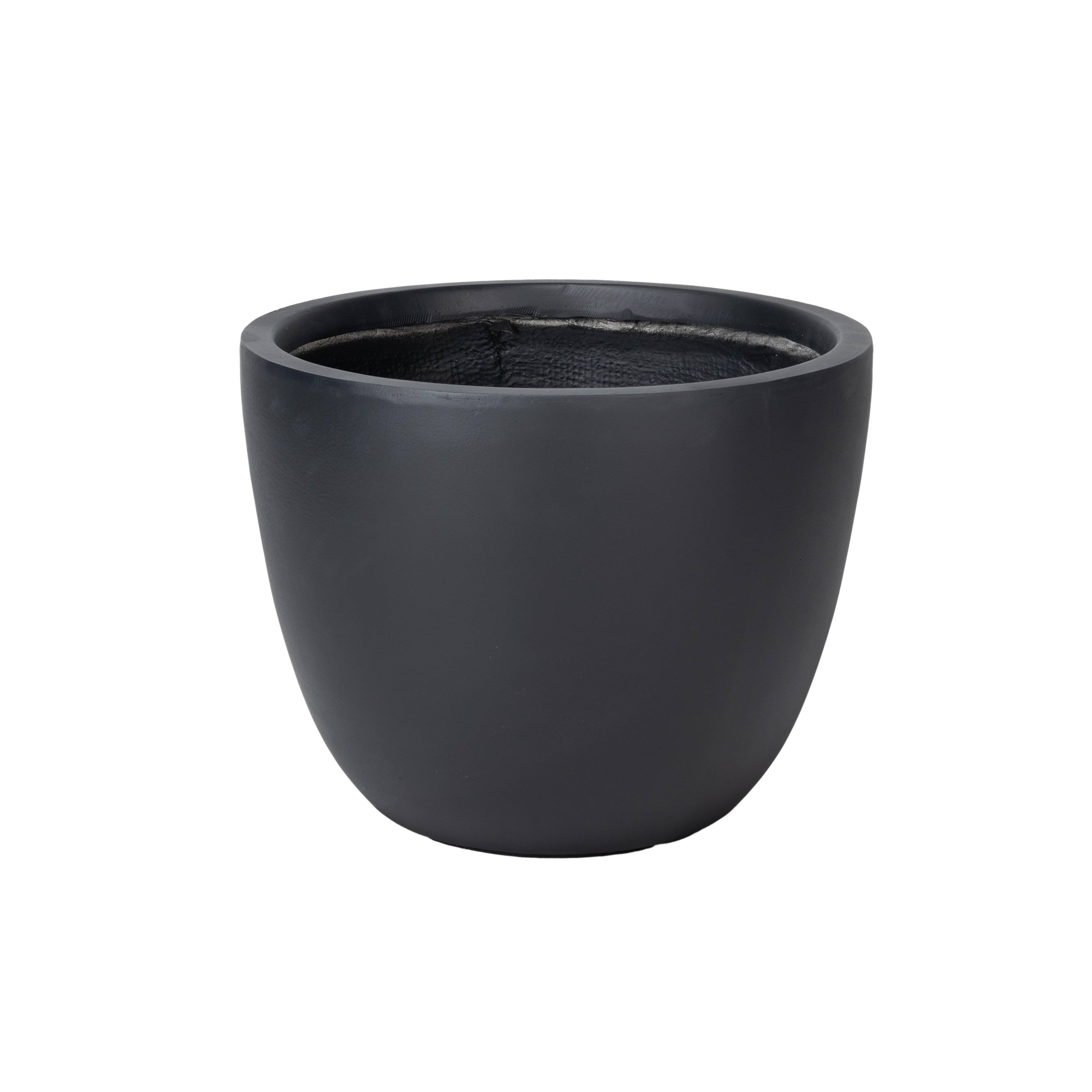Ebern Designs Owasso Tapered Round Pot Planter in Handmade MGO Clay ...