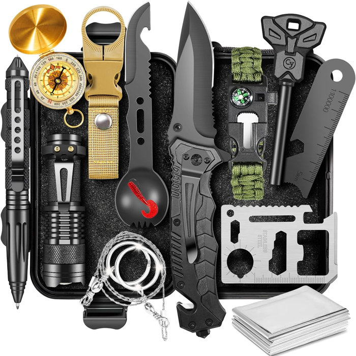WFX Utility™ 7.89" 14 Piece Survival Kits and Equipment | Wayfair